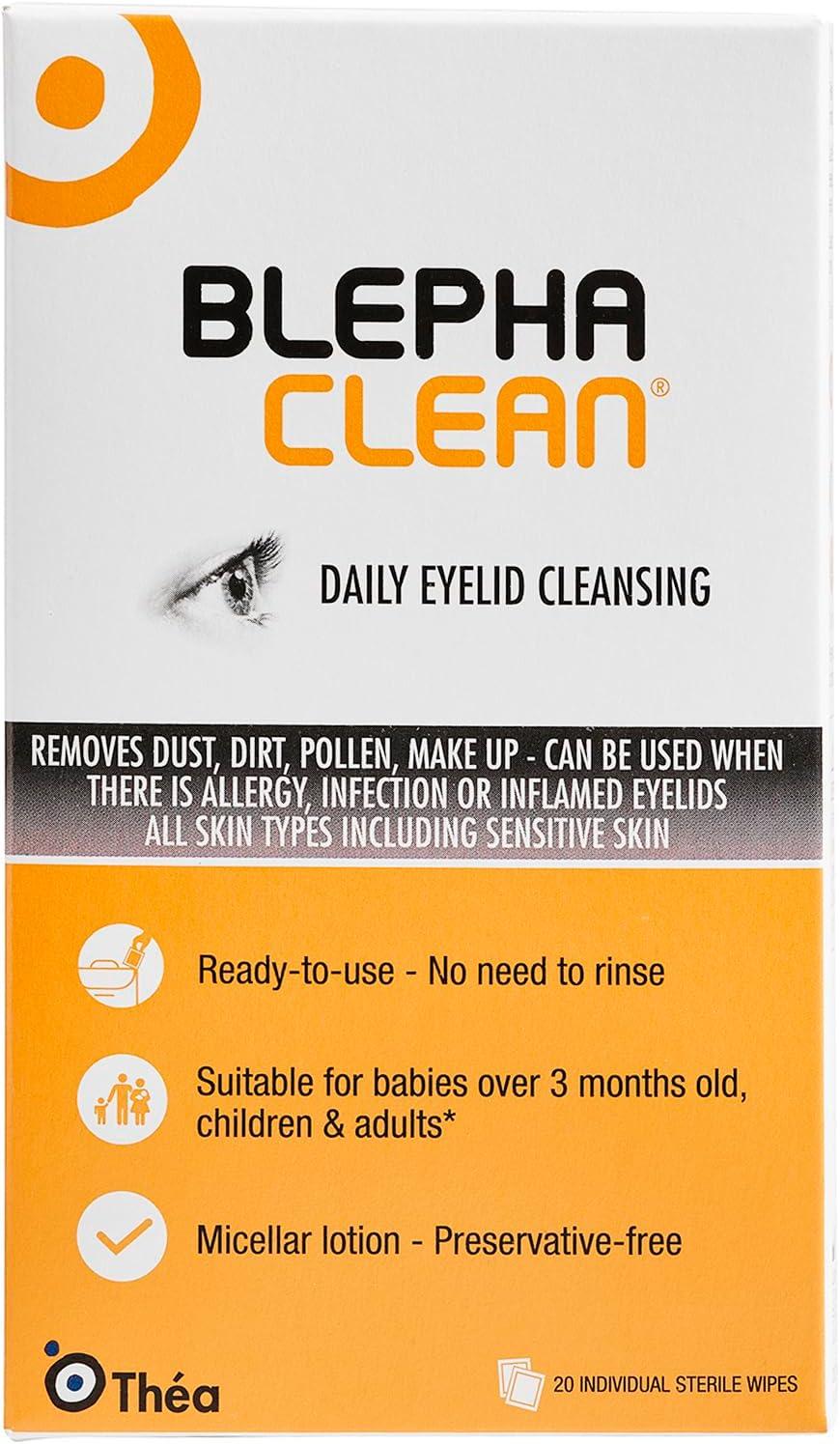 80 Blephaclean Daily Eyelid Wipes - Gentle Cleansing for Blepharitis ...