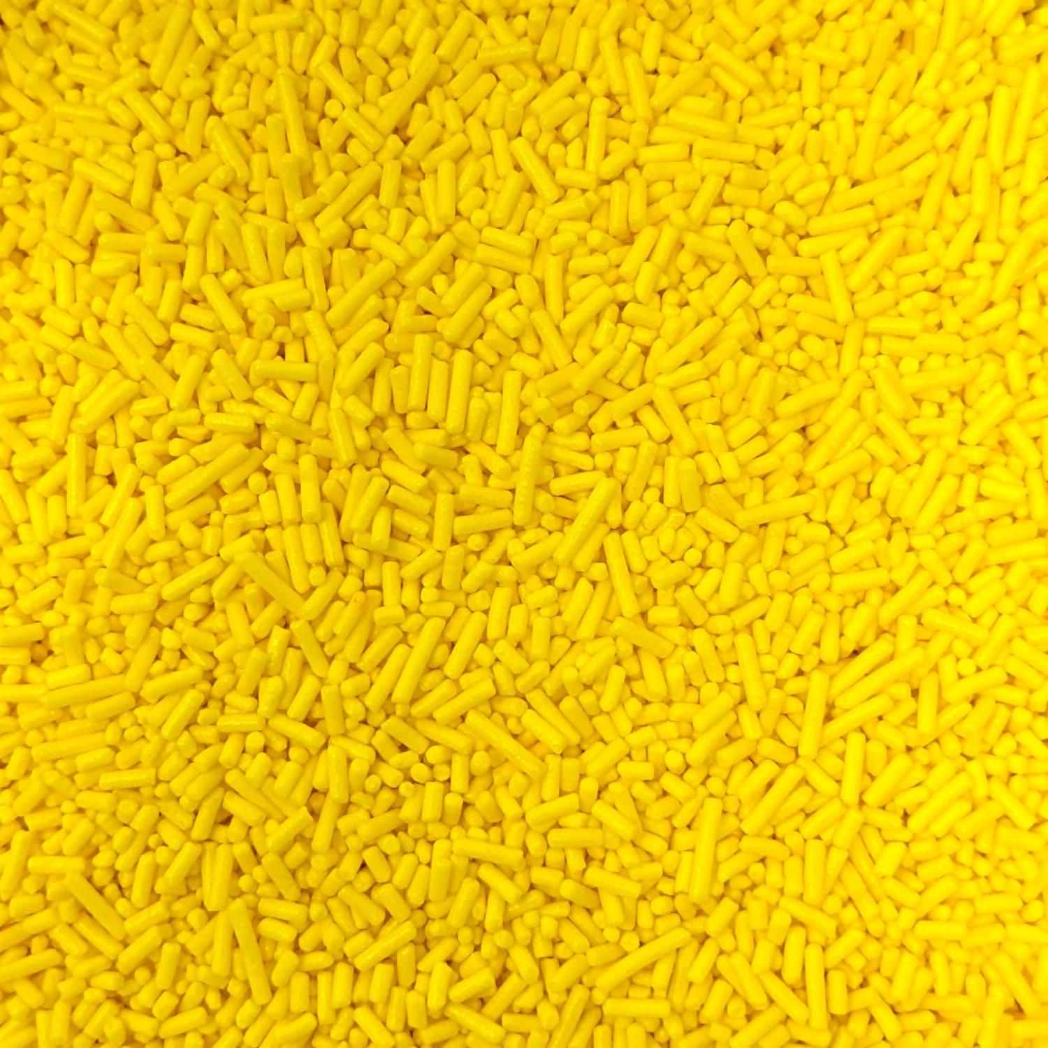 Yellow Sugar Strands Sprinkles - 35g of Yellow Cake Toppers or Cupcake ...