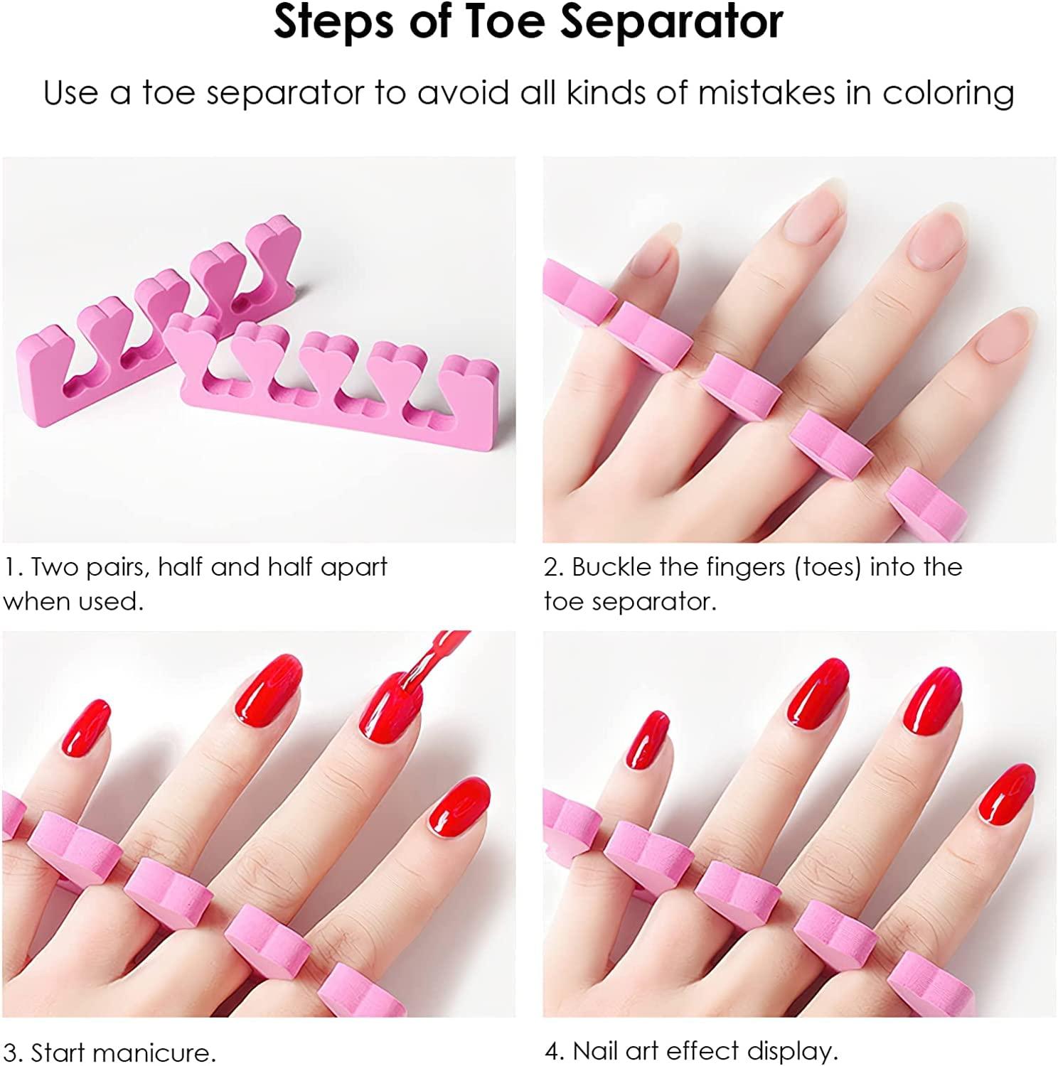 50Pcs Sponge Toe Separator & Foam Finger Spreader Set | Soft Manicure ...