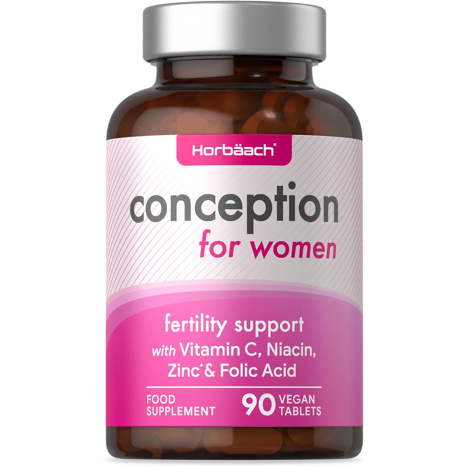 Fertility Support for Women | 400mcg Folic Acid with Zinc Vitamin C ...