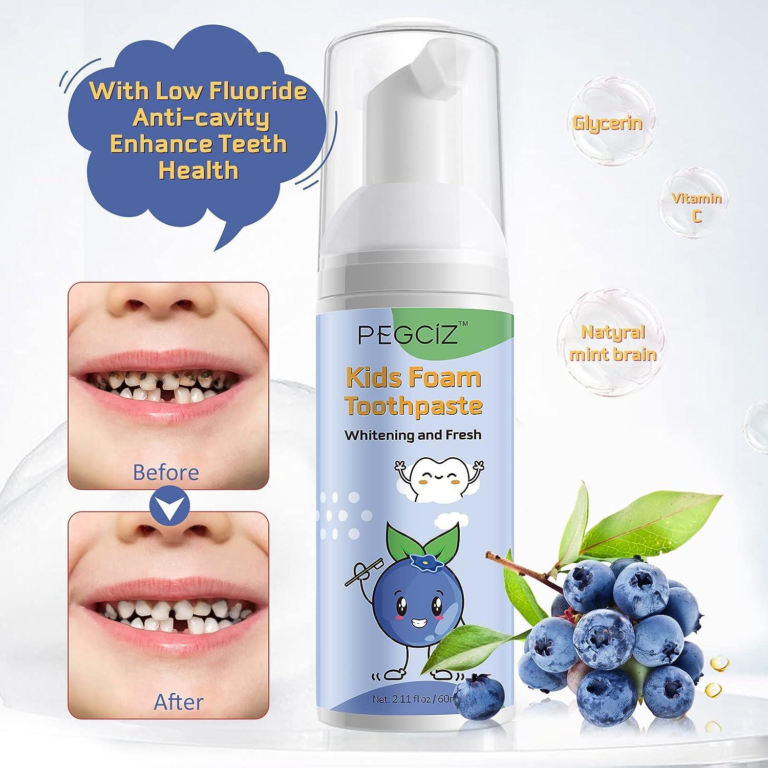 Kids Foaming Toothpaste for U-Shaped Toothbrush - Natural Formula for ...