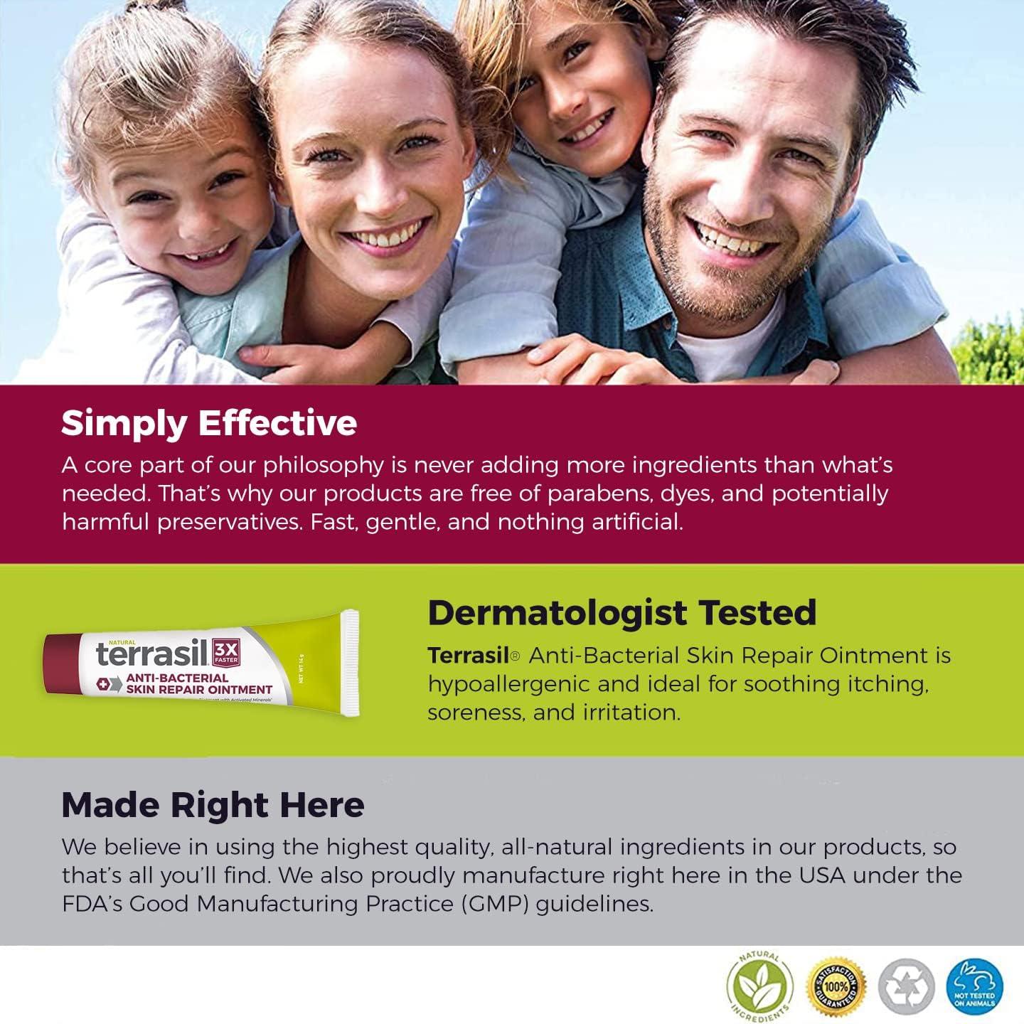 Terrasil Skin Repair Ointment & terraBOOST ProSkin Gummies - Natural ...