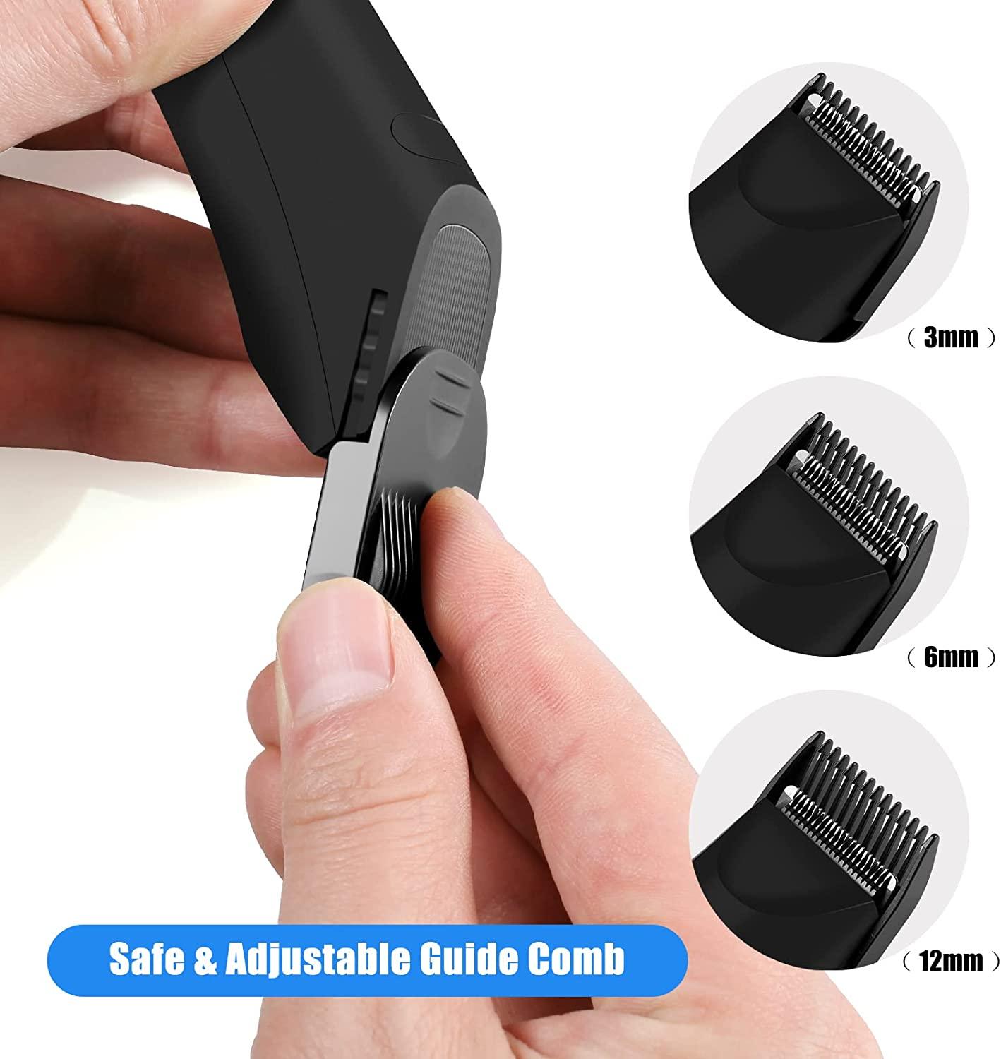 Electric Groin Hair Trimmer for Men & Women - Waterproof Body Groomer ...