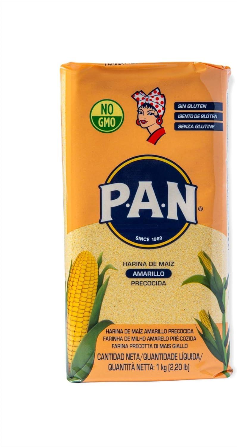 Pan Precooked Yellow Corn Flour 1kg - High-Quality Gluten-Free ...