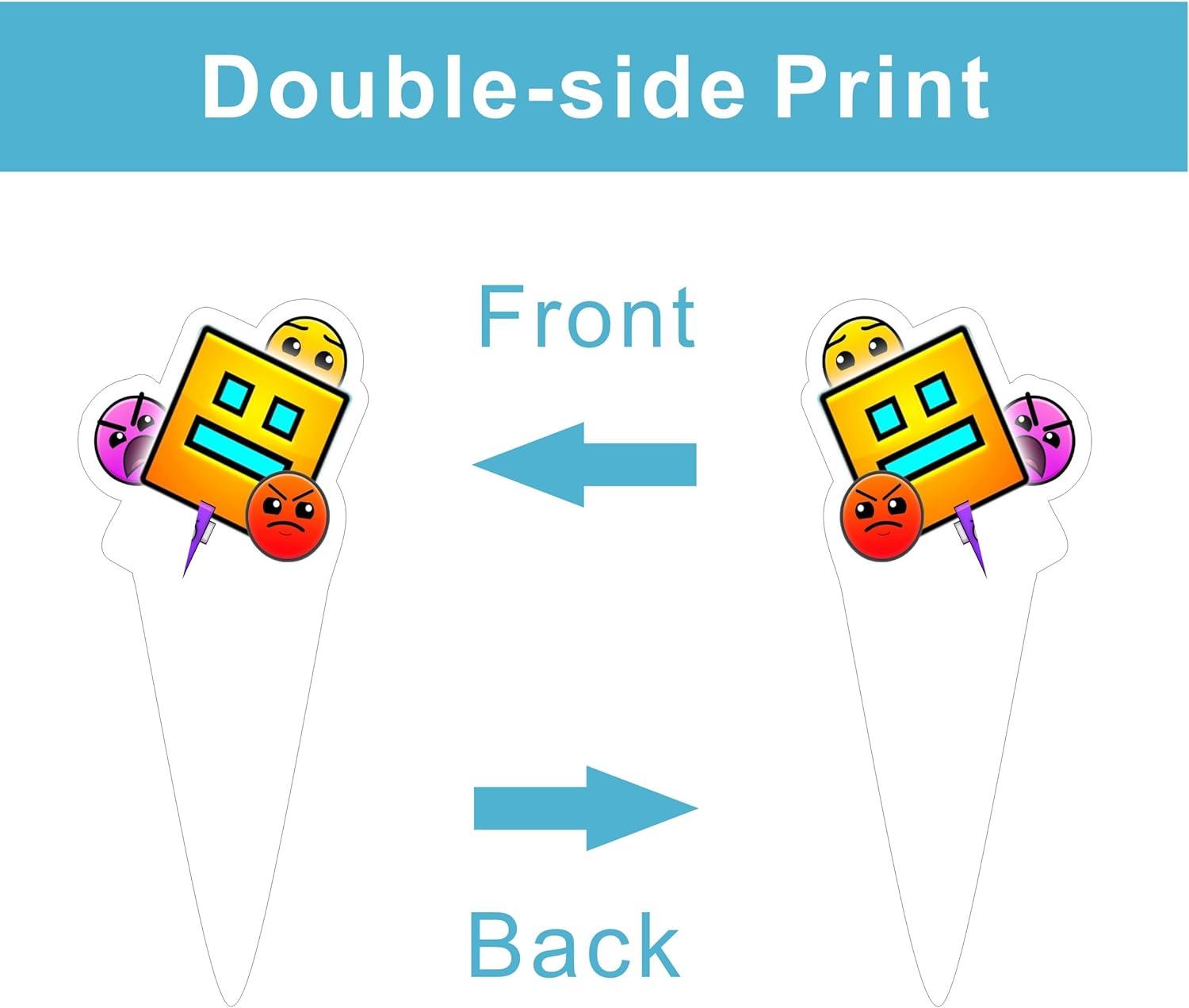 24Pcs Geometry Aesthetic Dash Cupcake Toppers and Cake Topper for ...