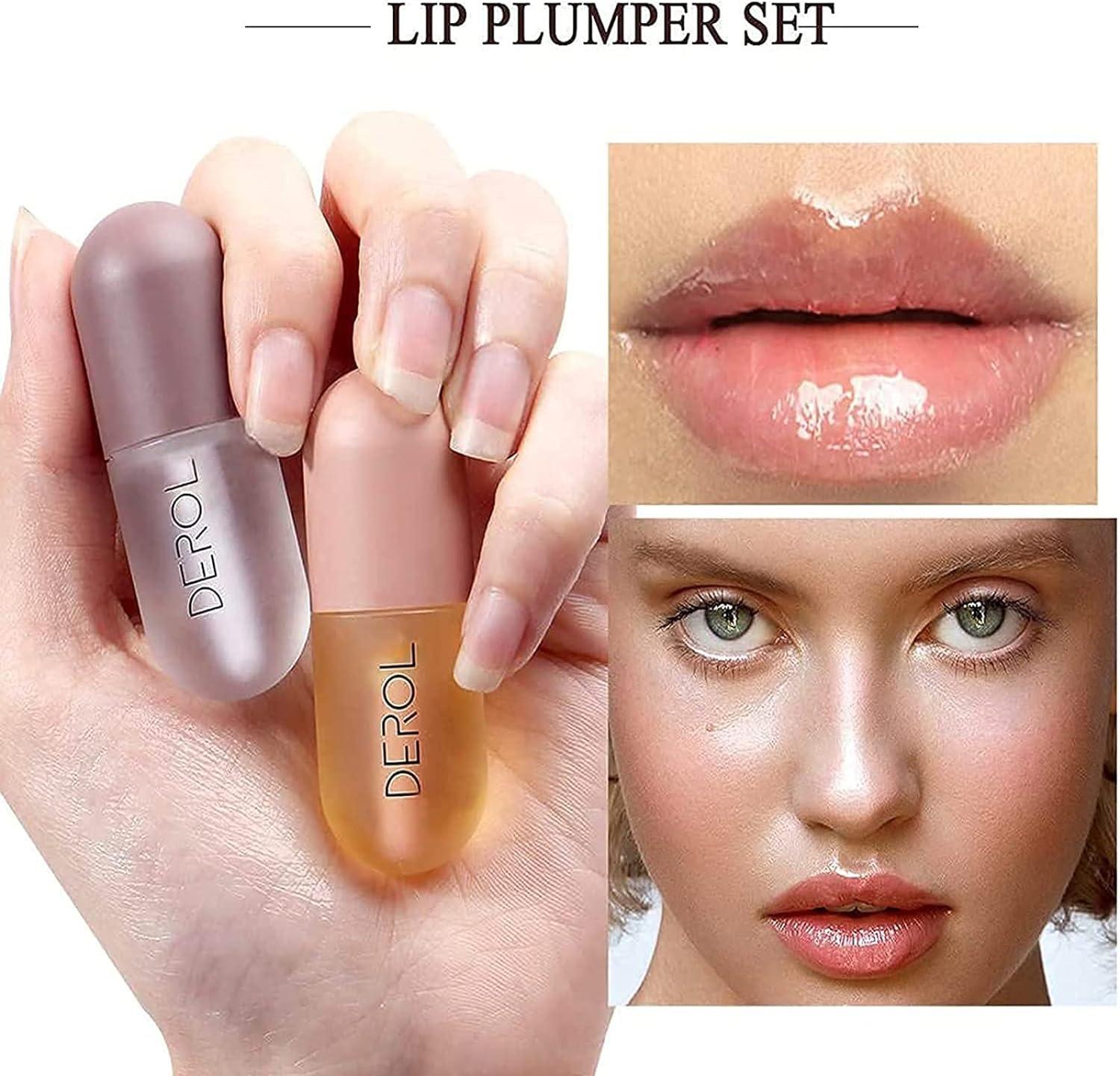 KAIYOCA Lip Plumper Set 2pcs Lip Plumper Extreme Lip Plumping Gloss Lip ...
