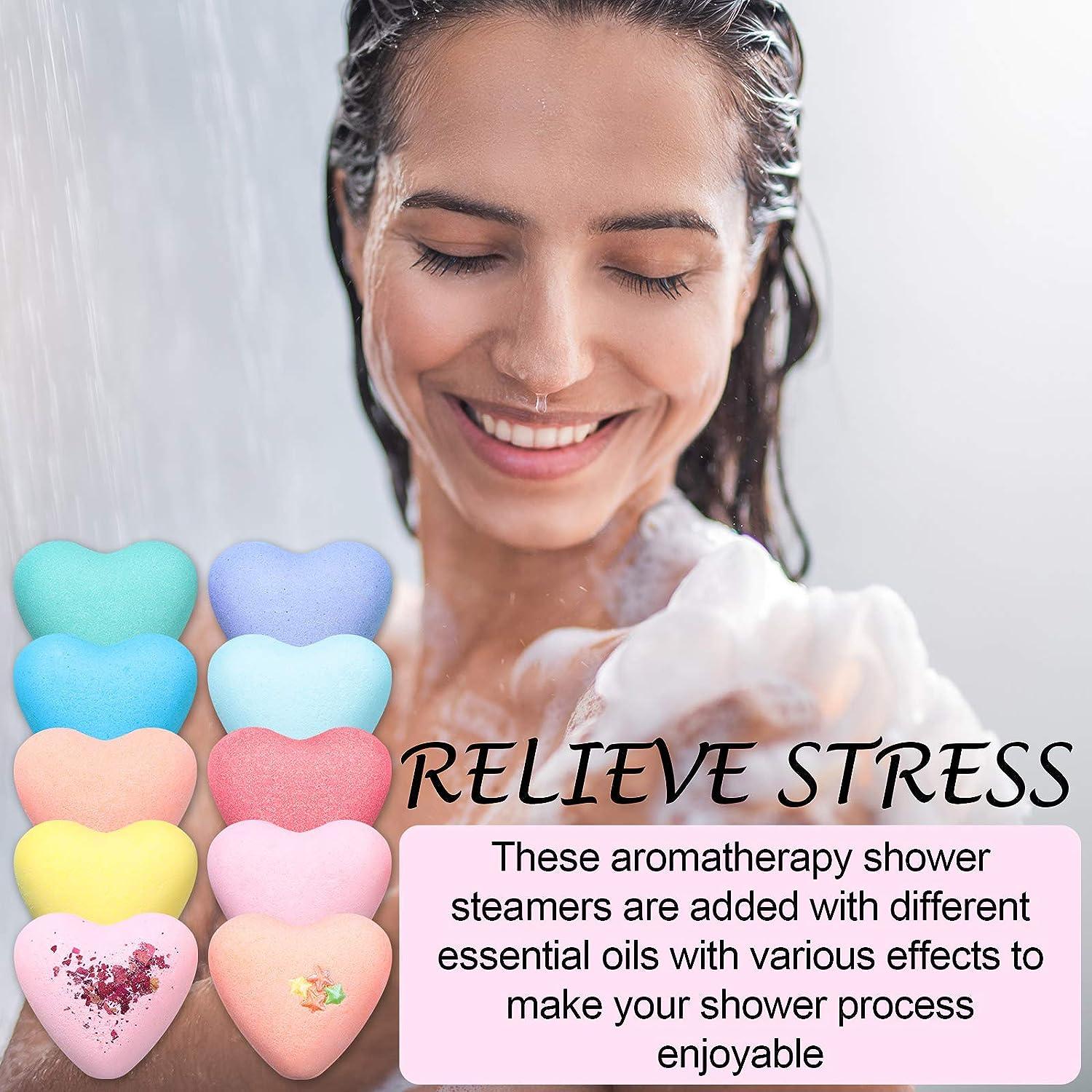10-Piece Shower Aromatherapy Set with Essential Oils Bath Tablets for ...