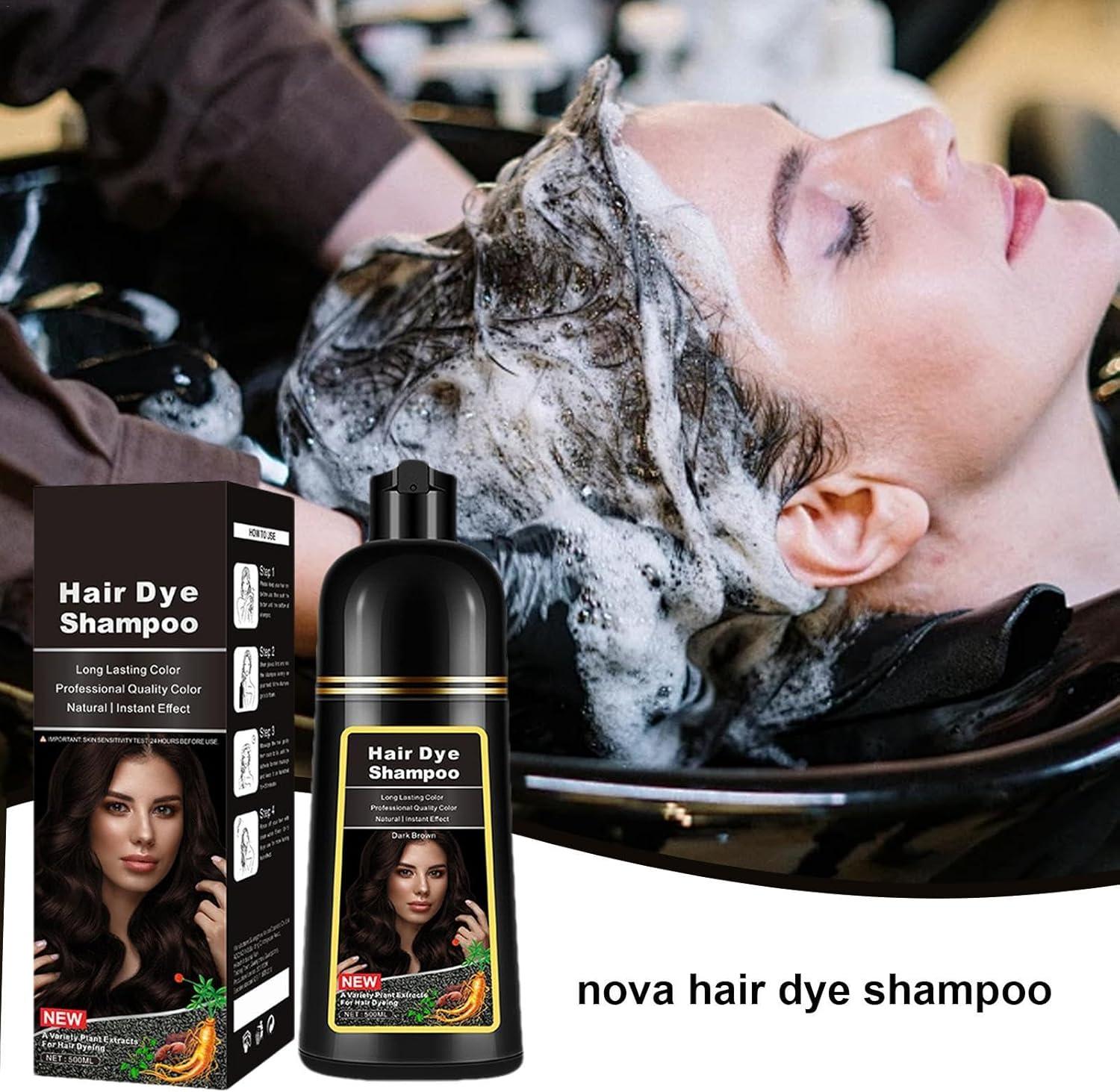Instant Hair Dye Shampoo Black Dew Hair Color Shampoo Natural Plant ...