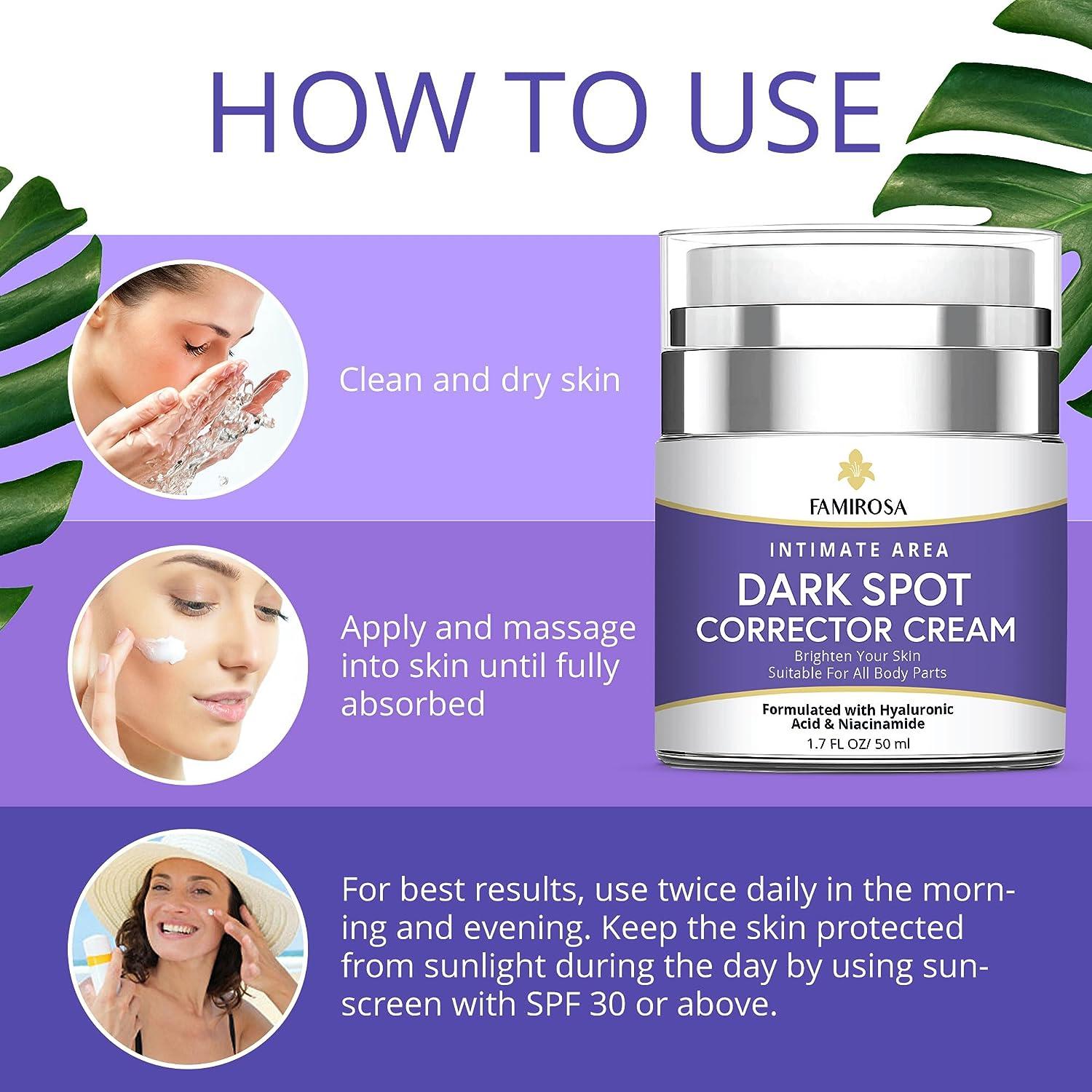 Intimate Dark Spot Corrector Cream with Hyaluronic Acid, Niacinamide ...