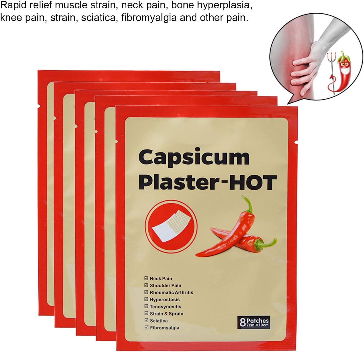 40pcs Back Pain Patches Pain Relief Patches Capsaicin Extract to Remove ...
