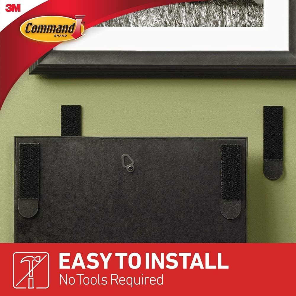 Command Black Picture Hanging Strips 4 pairs (8 strips) Indoor Use ...