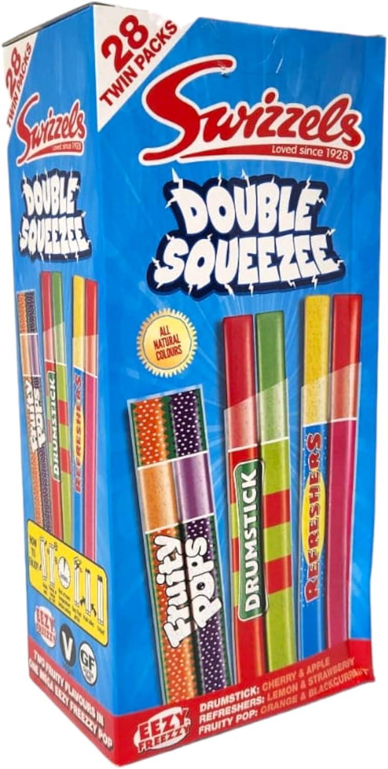 Swizzels Double Squeeze Assorted Candy Sticks - 28 Twin Packs Bulk Box ...