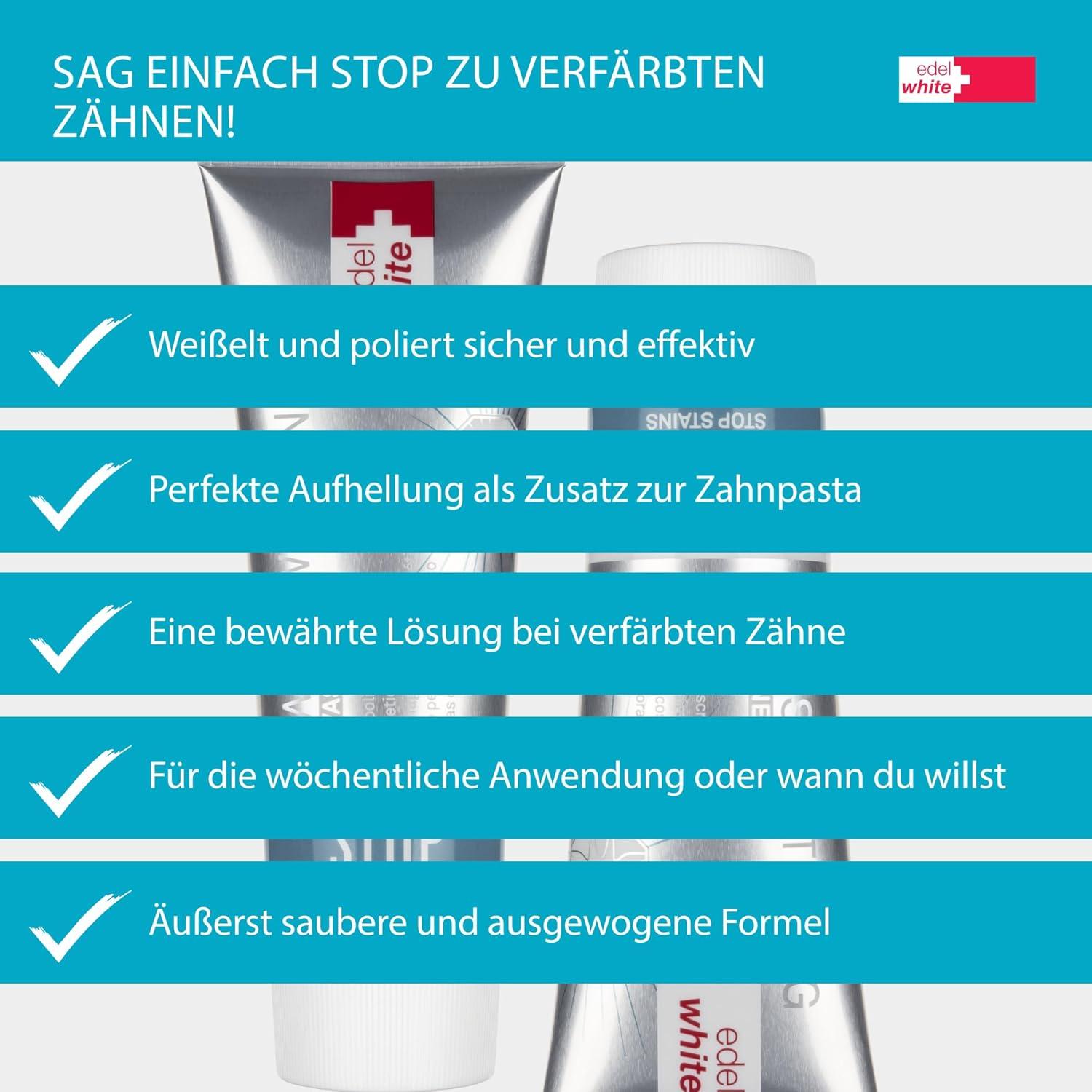 Noble+ White Stop Stain Swiss Whitening Tooth Gel 75ml | Polishing Gel ...