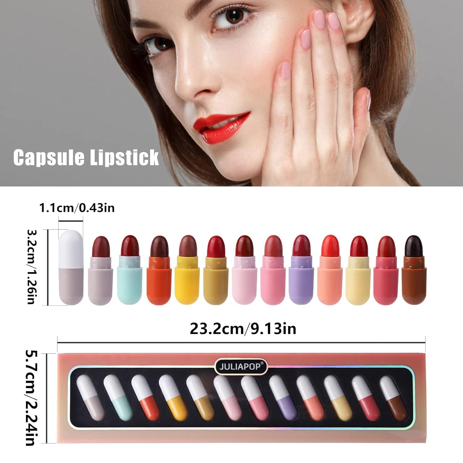 Homeit Lipstick Set for Girls - Waterproof & Portable Mini Lipsticks ...