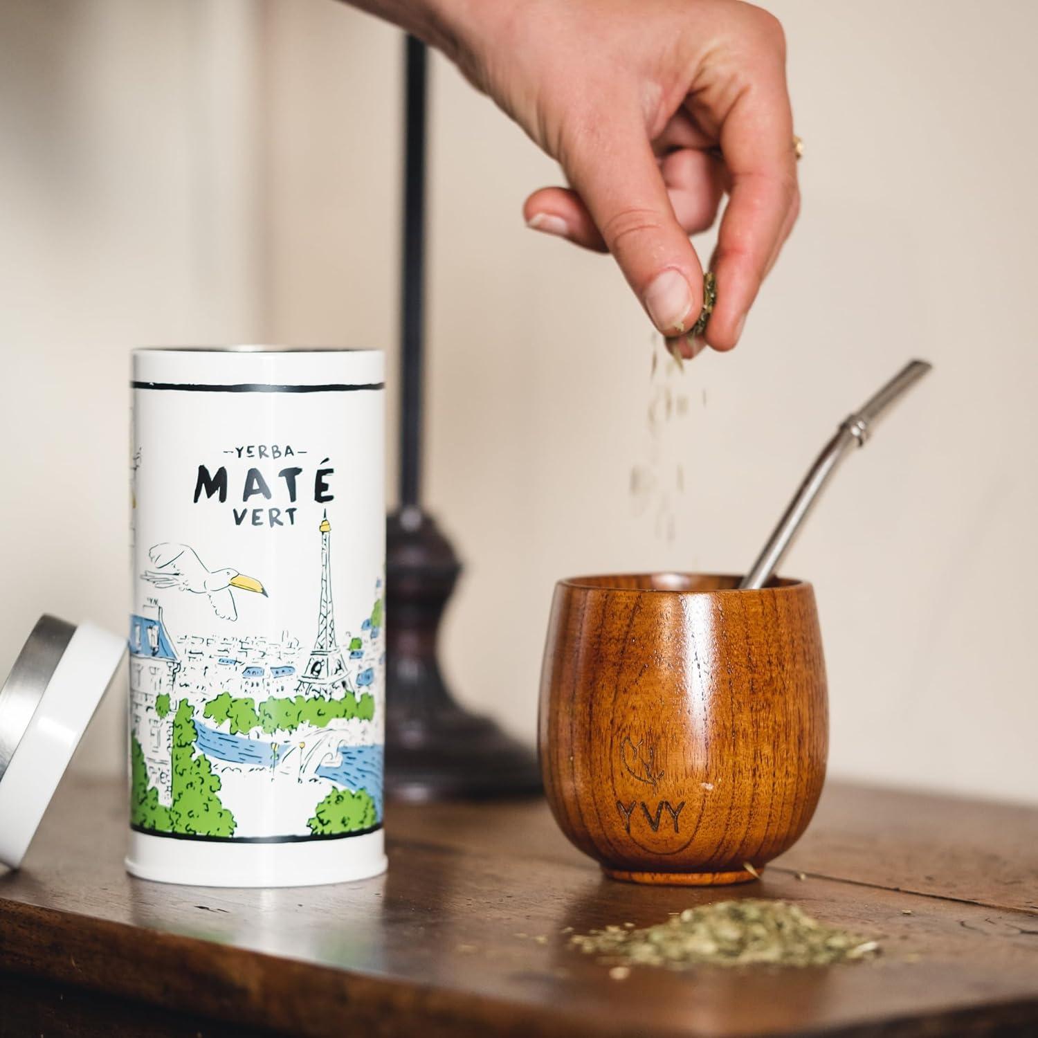 YVY MAT Mate Kit | Mate Pack with Wooden Calabash Bombilla and 1 Pouch ...