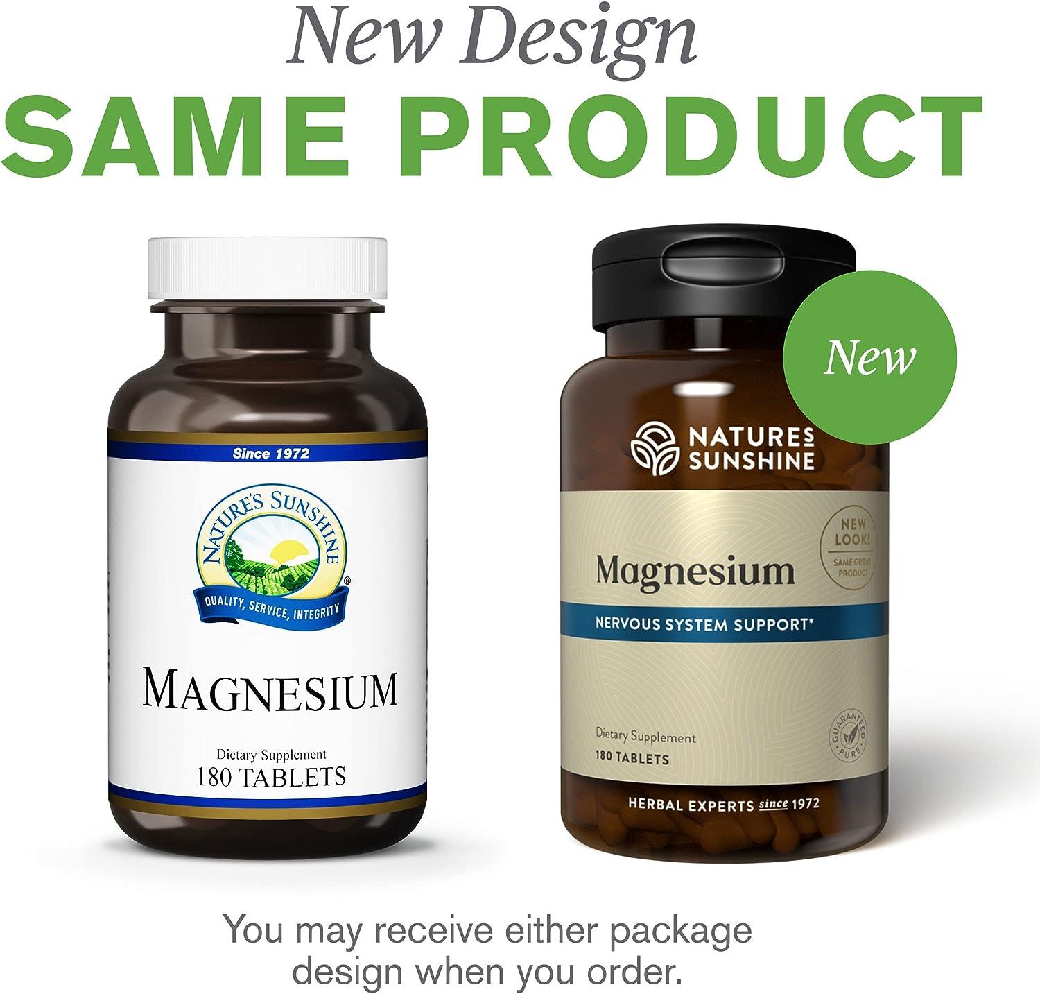 Nature's Sunshine Magnesium 250mg 180 Tablets - Essential Mineral ...