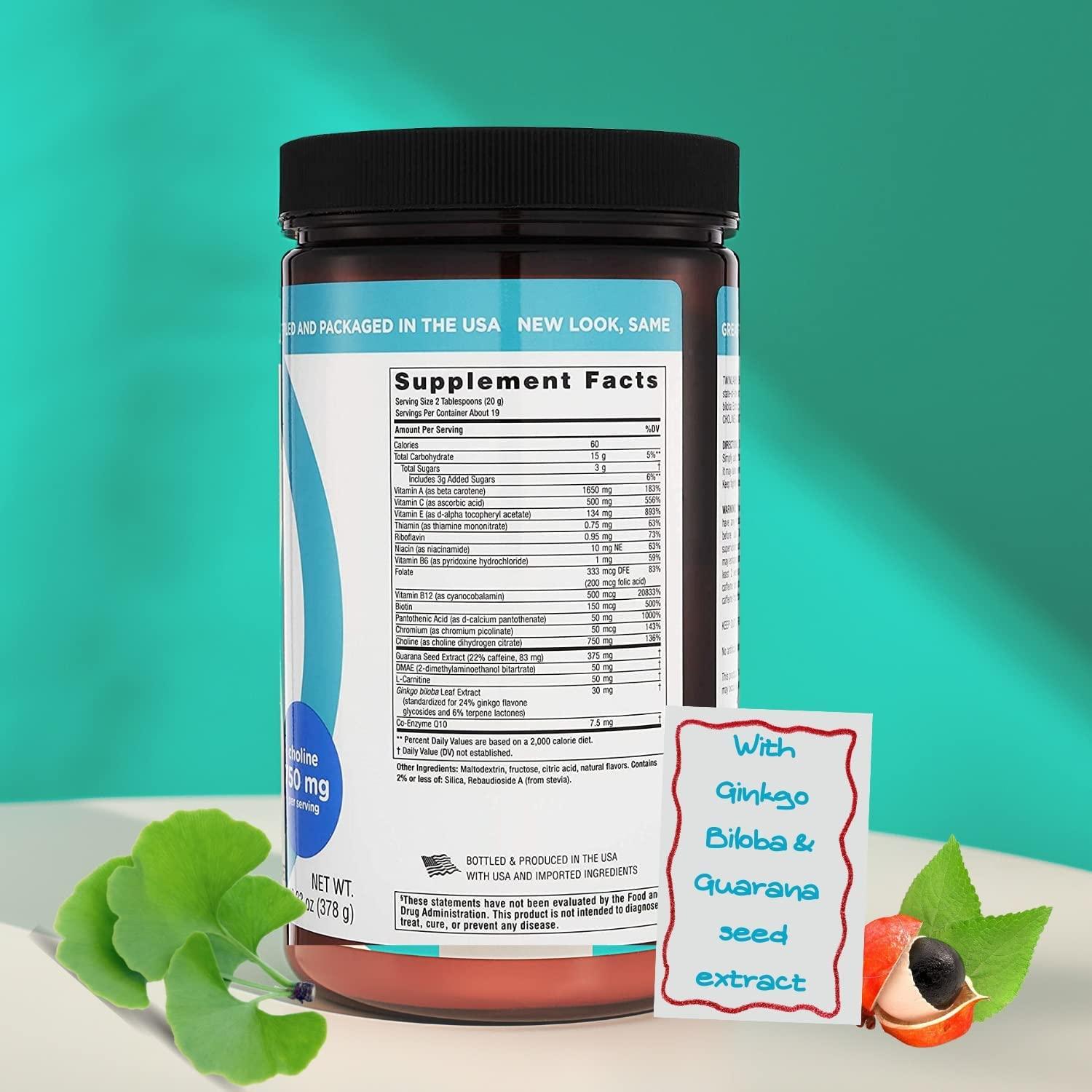 Buy Twinlab Choline Cocktail Energy Drink Mix - 13.33 oz | Boost Energy ...