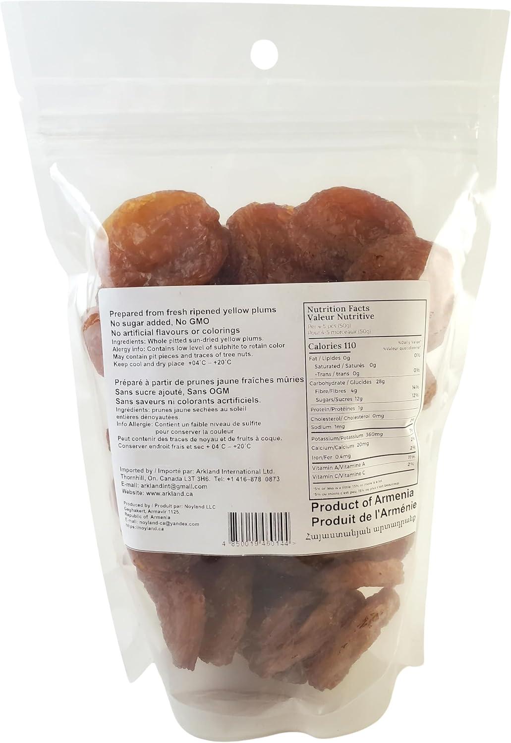 Sun Dried Tart Yellow Plums - Unsweetened and Healthy Snack - Noyland ...