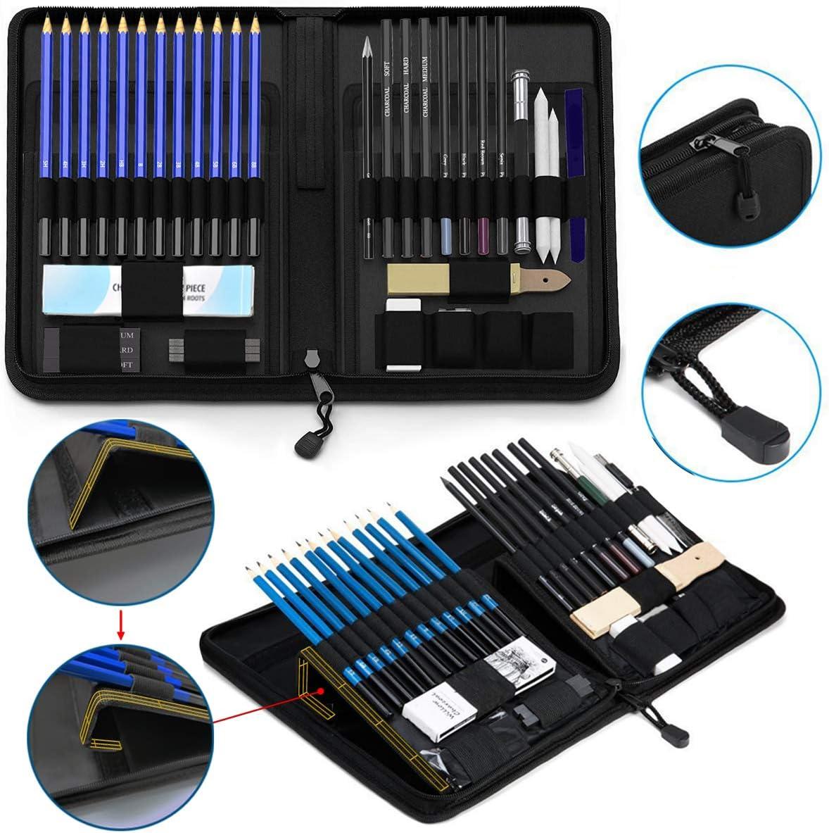 41-Piece Sketch Pencils Set with Sketchbook | Complete Artist Kit for ...