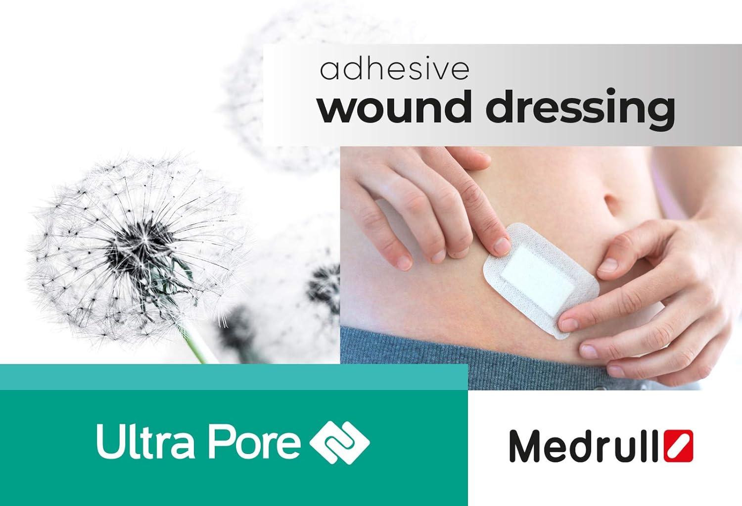 Medrull Ultra Pore Sterile Wound Dressing - Strong Adhesive 9x10 cm (5 ...