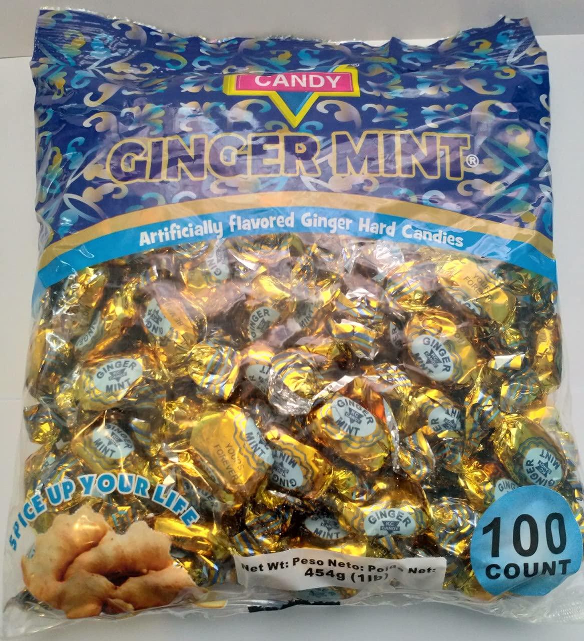 KC Ginger Mints 1 LB - Natural and Refreshing Ginger Flavored Mints ...