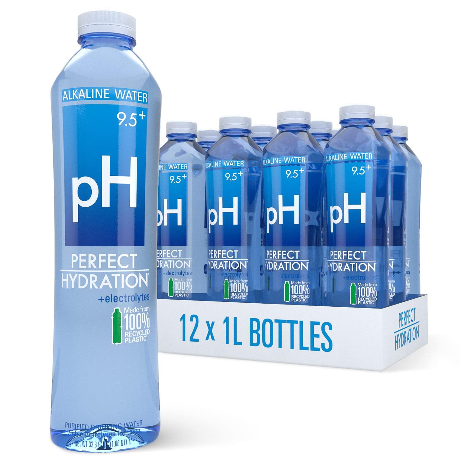 Perfect Hydration 9.5+ pH Electrolyte Water | 33.8 Fl Oz (12 Pack ...