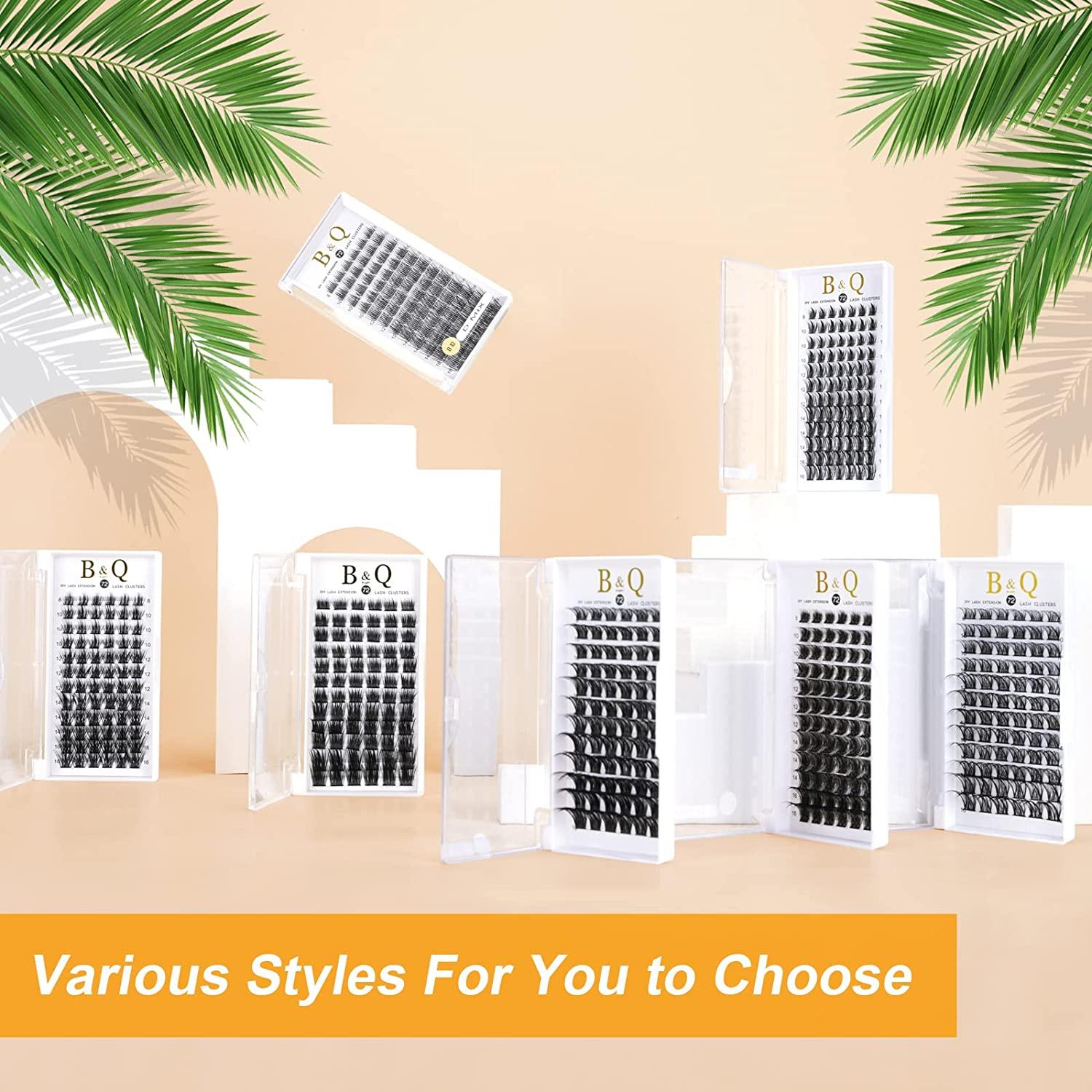 Buy B&Q Lash Clusters D Curl 8-16MIX - DIY Eyelash Extensions, 72 ... Buy B&Q Lash Clusters D Curl 8-16MIX - DIY Eyelash Extensions, 72 ...