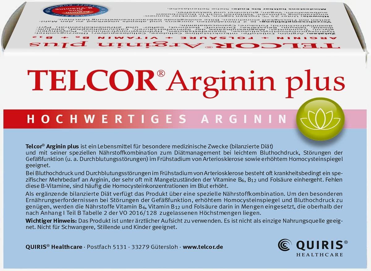 Telcor Arginine Plus - 240 Vegan Tablets for High Blood Pressure ...