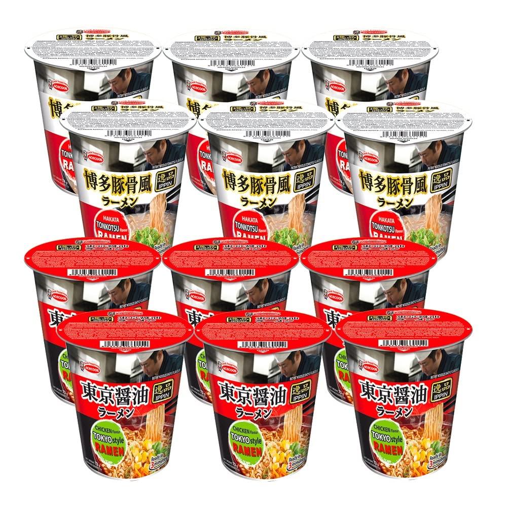 Acecook Ippin Instant Ramen Cup (Pack of 12) (Tokyo Shoyu + Hakata ... Acecook Ippin Instant Ramen Cup (Pack of 12) (Tokyo Shoyu + Hakata ...