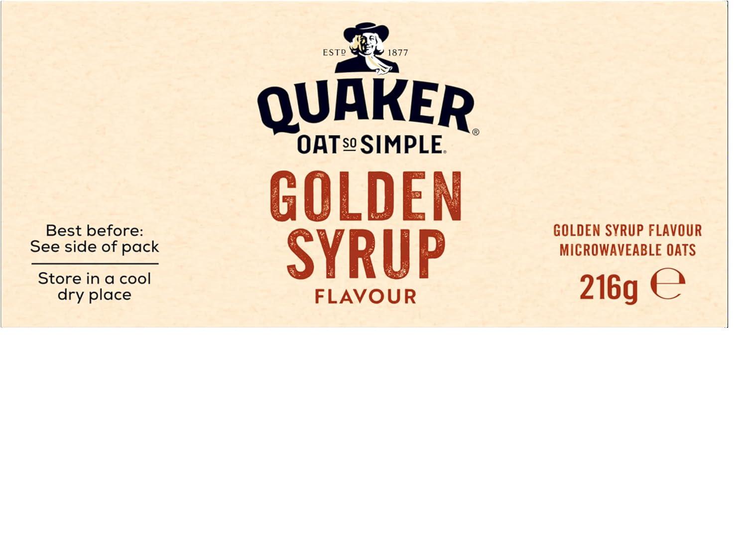 Quaker Oat So Simple Golden Syrup Porridge Sachets 6 x 36g (Case of 8 ...