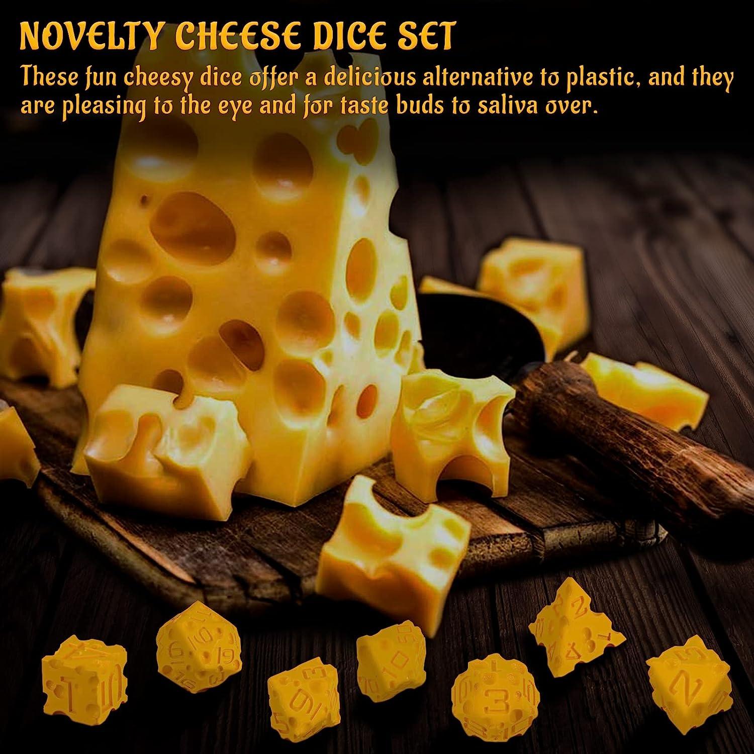 Cheese Dice Set - 7PCS Polyhedral Food Themed Dice for DND, Pathfinder ...