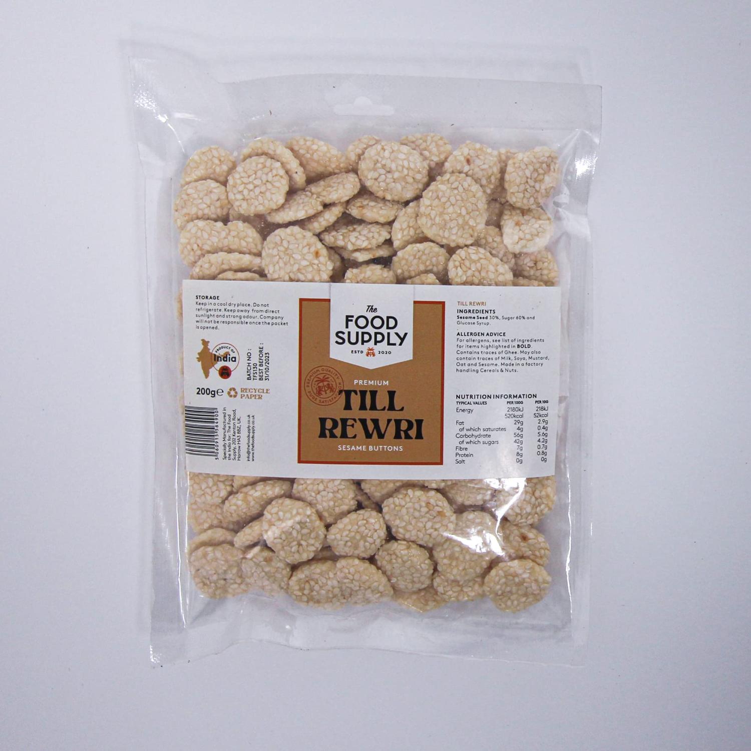 The Food Supply Sesame Buttons Protein Buttons - Made out of 100% pure ...