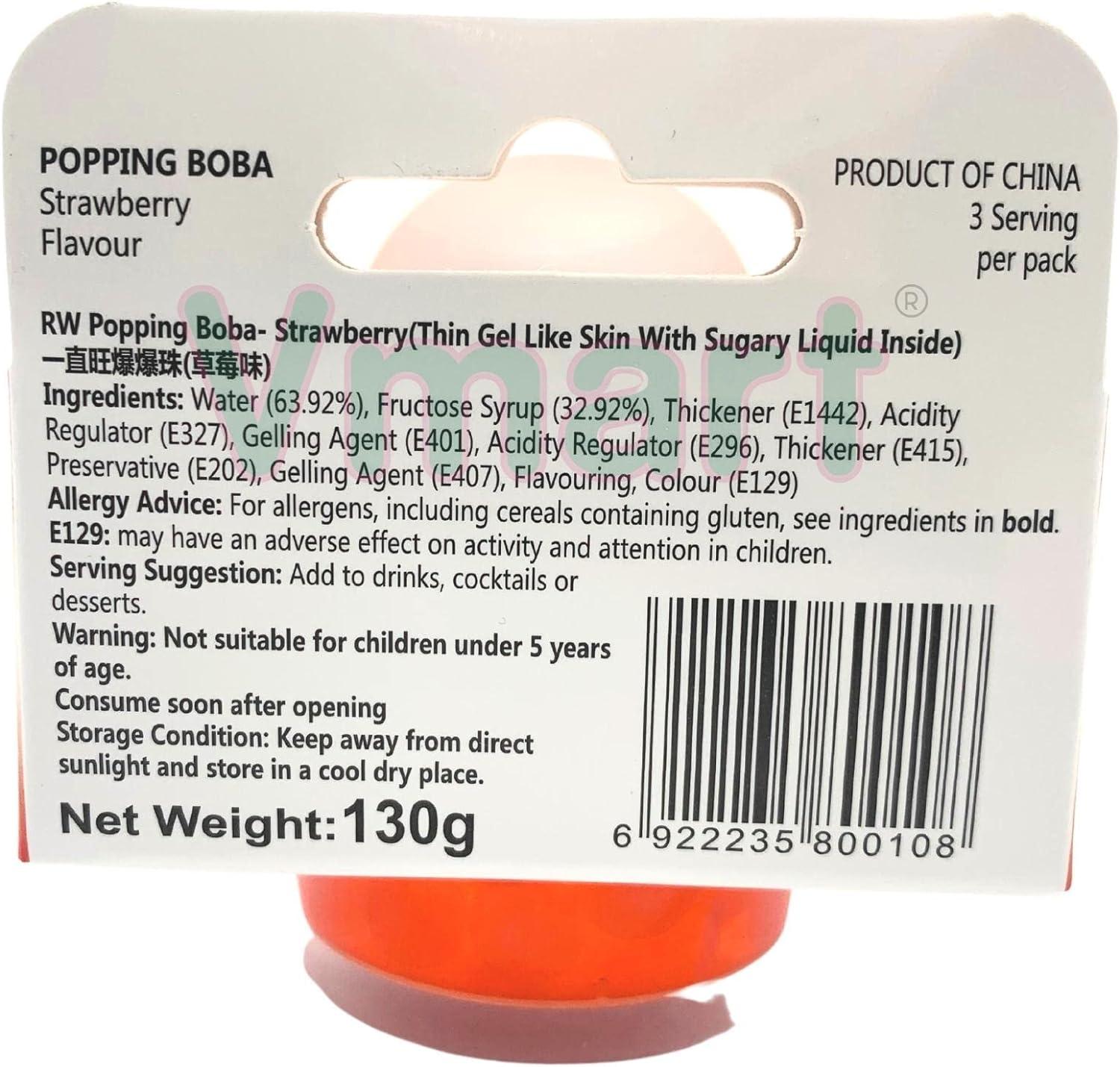 Popping Boba Fruit Flavour Bursting Bubbles 130g | Premium Quality ...