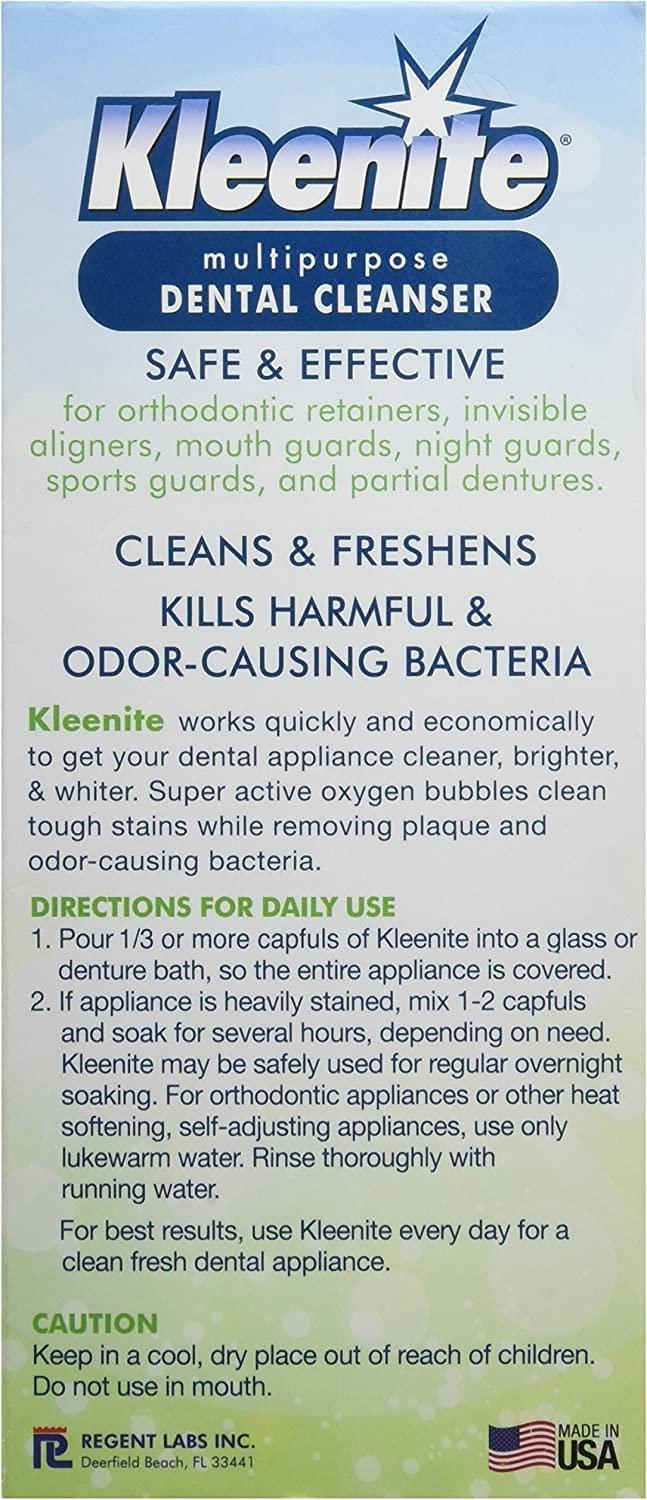 Kleenite Dental Cleanser Fresh Mint 9 oz - Effective Denture Cleaning ...