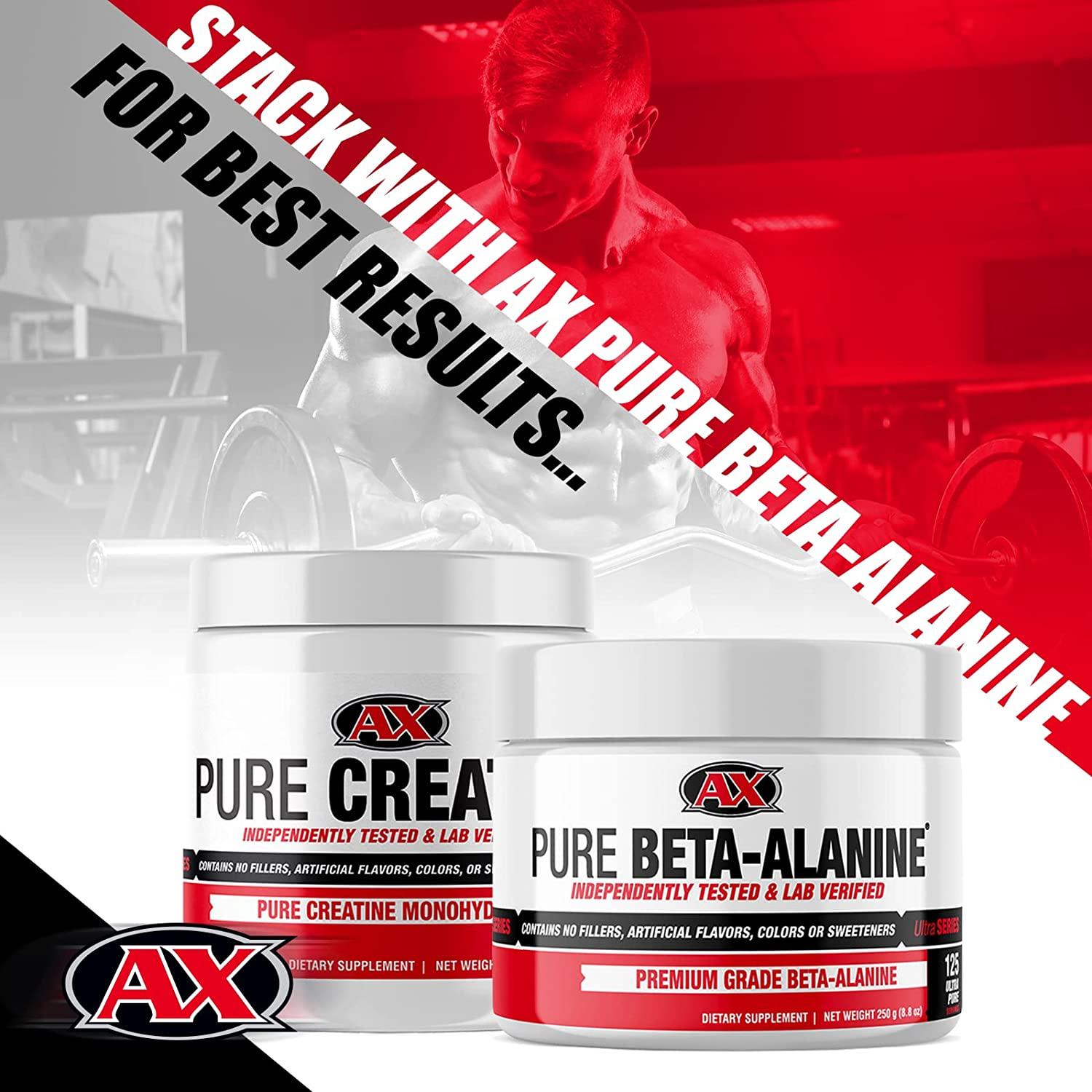 AX Pure Creatine Powder 250g - Micronized Monohydrate Vegan Pre Workout ...