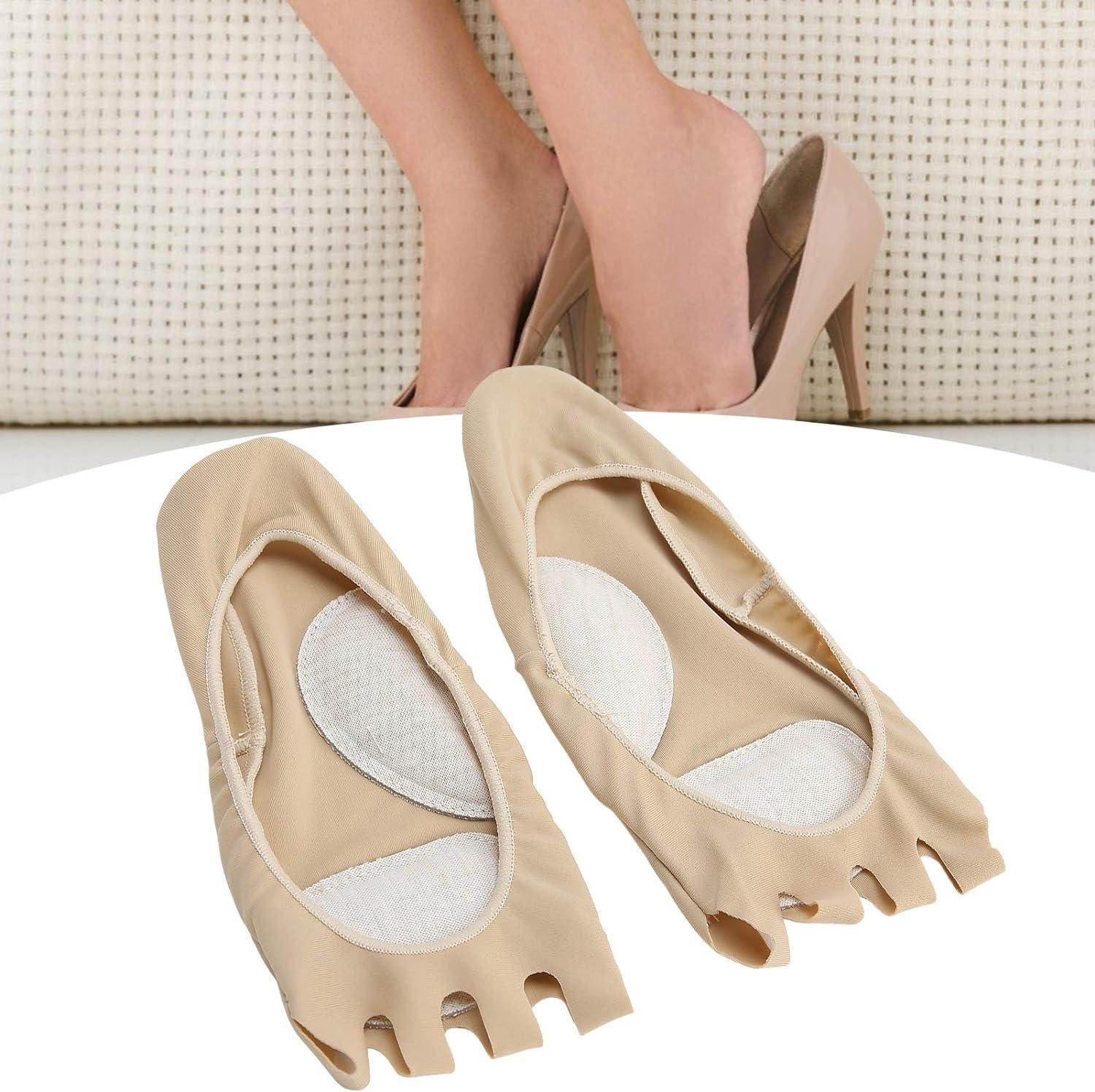 Liyjtk Five Toe Separation Socks - Anti-Slip Peeping Toe Half Socks for ...