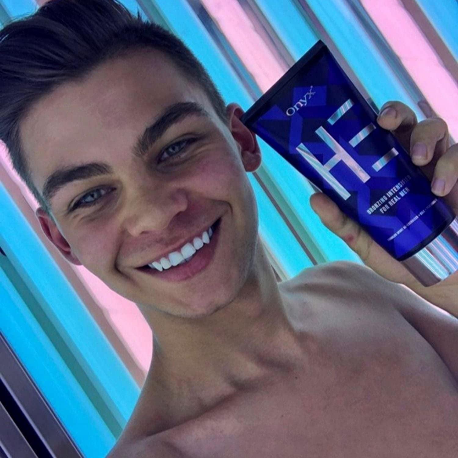 Onyx Tanning Lotion for Real Men with Bronzer and Accelerator - Double ...