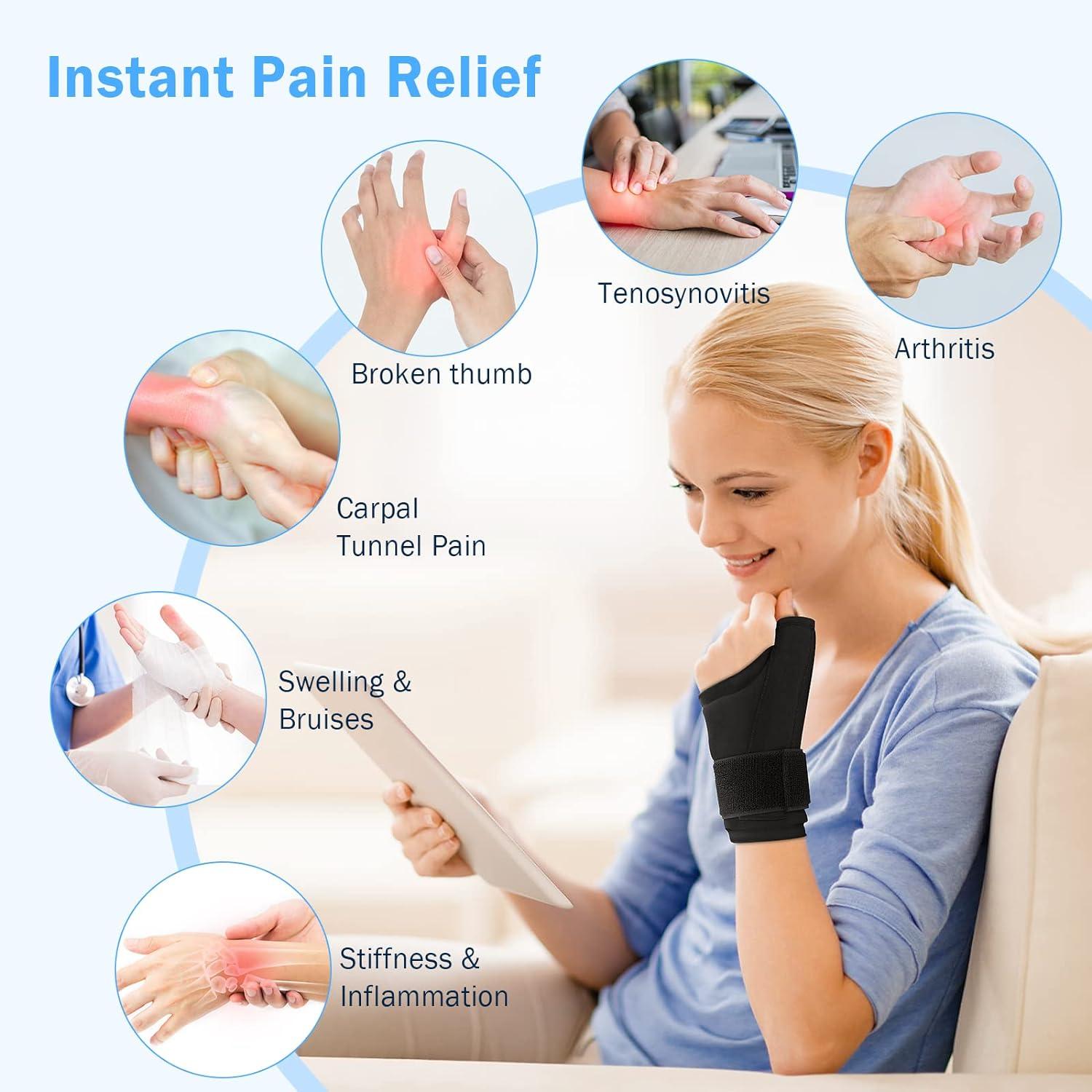 Tolaccea Thumb Brace Wrist Ice Pack for Arthritis Pain Relief ...
