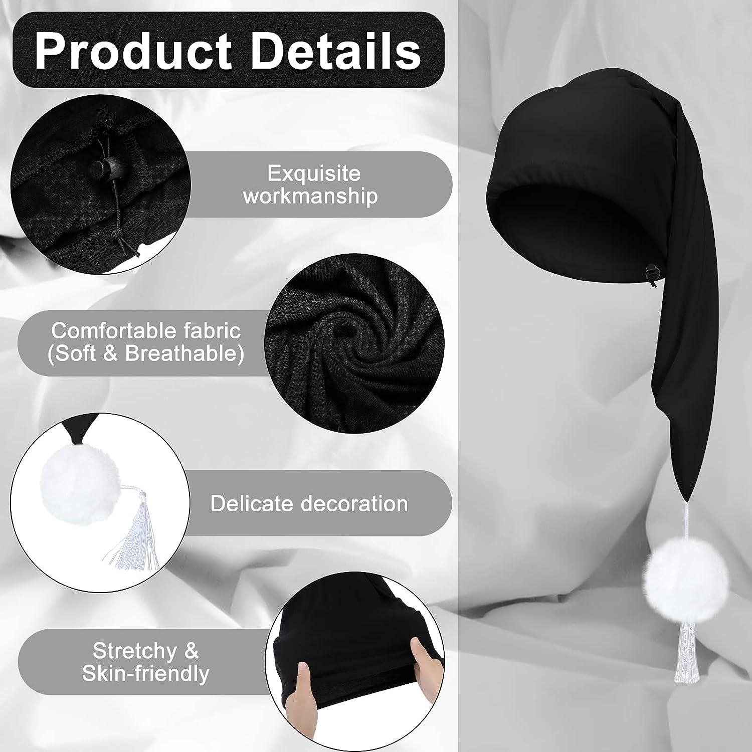 Adjustable Night Sleeping Cap Set with Pom Ball - 4 Colors | Buy Now ...