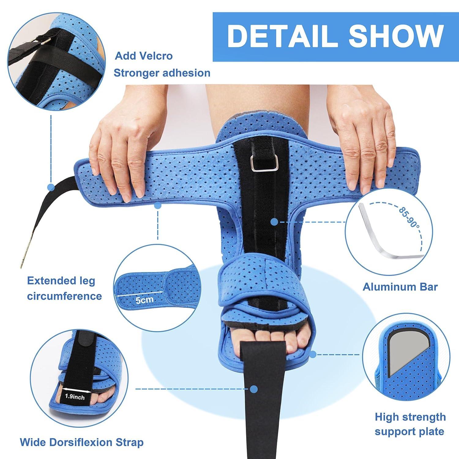 CHONGNI Plantar Fasciitis Night Splint - Adjustable & Breathable ...