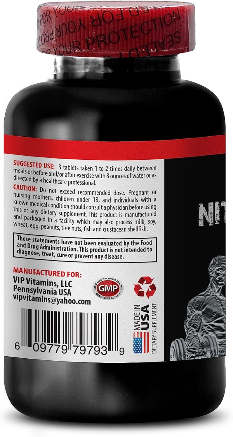 Nitric Oxide Powder Supplement - 3150mg Pre-Workout Booster with L ...