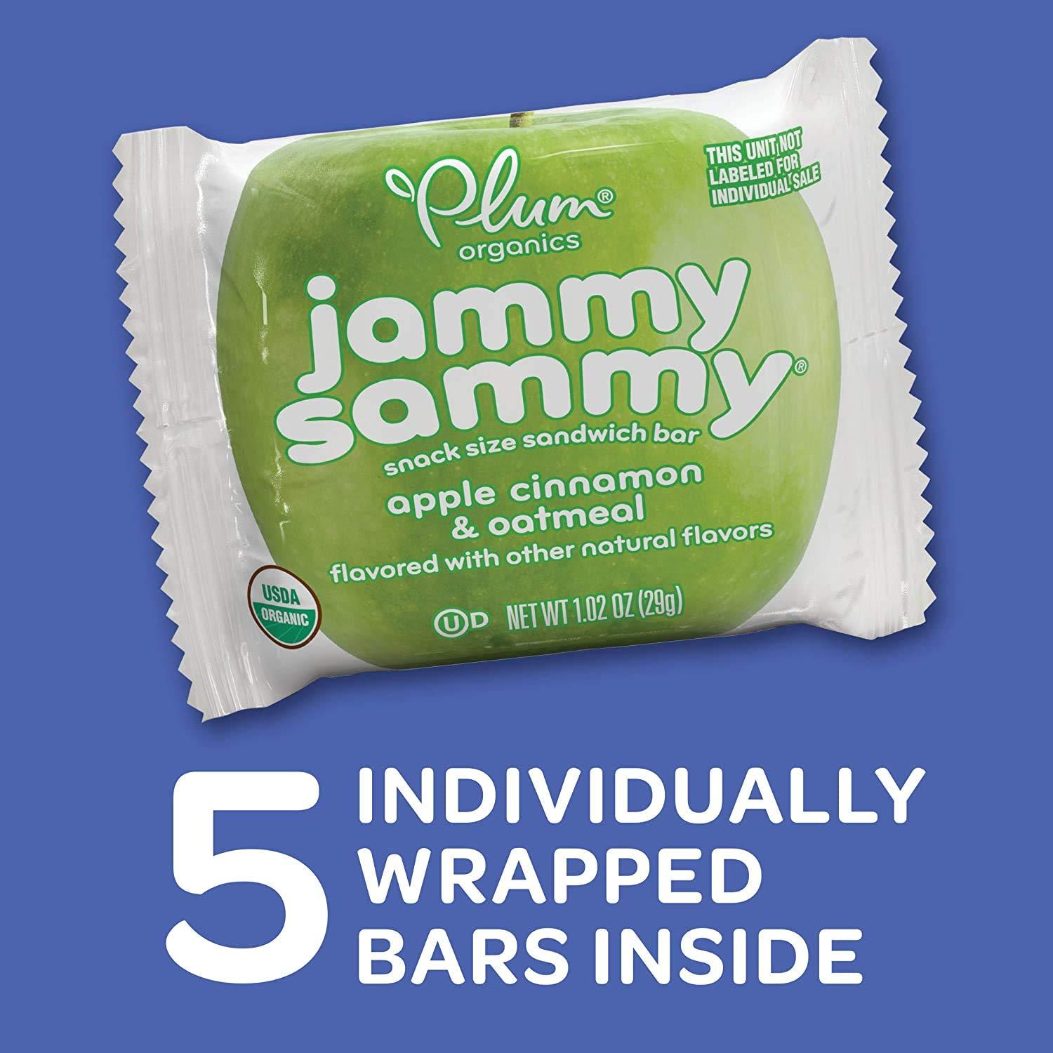Plum Organics Jammy Sammy Sandwich Bars | Apple Cinnamon & Oatmeal ...