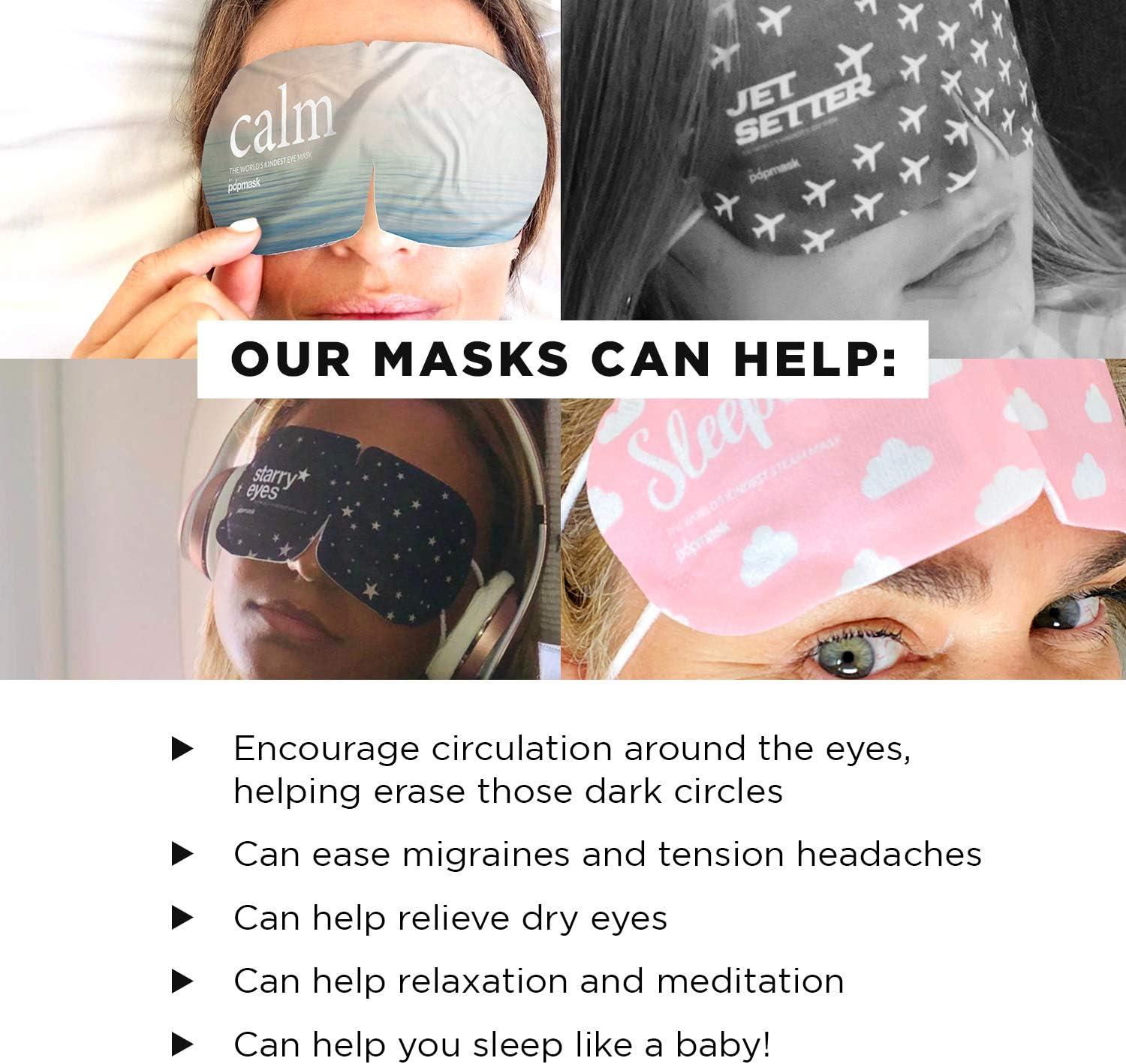 Popmask Calm Self Warming Eye Mask - Headache & Puffy Eyes Relief, Dry ...