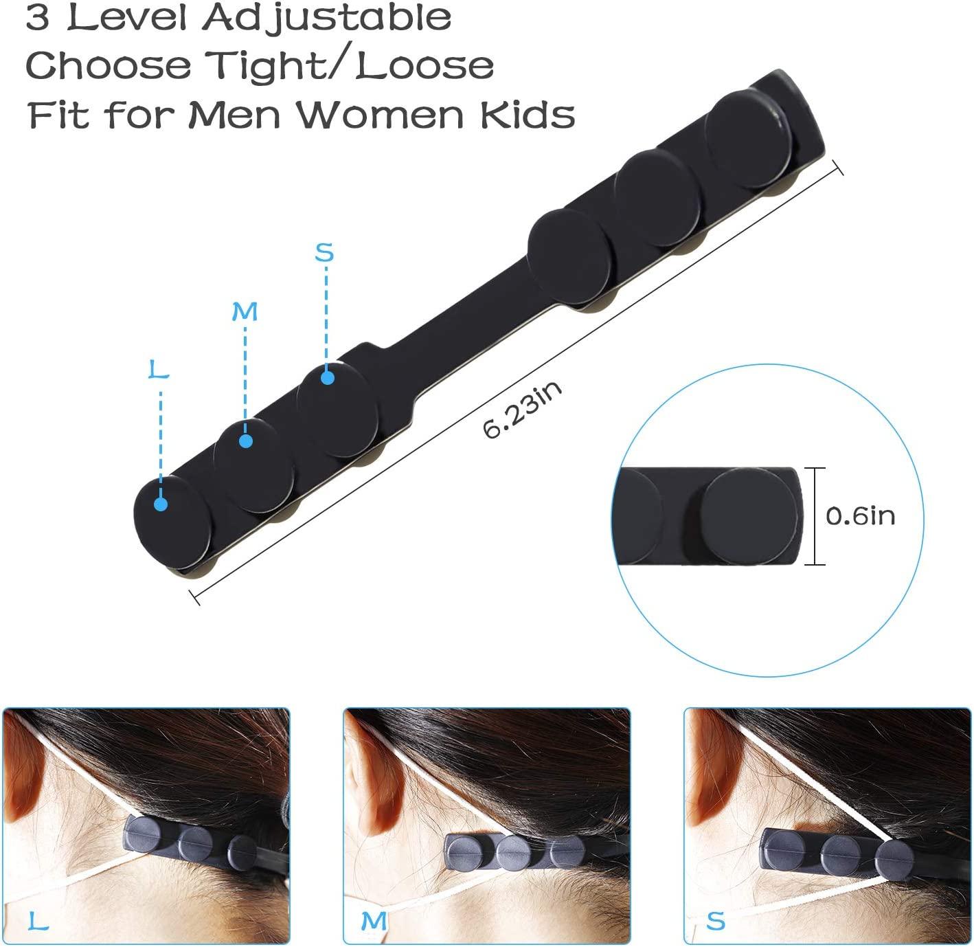 Silicone Mask Extender Hooks - Adjustable Anti-Slip Ear Strap Holder ...