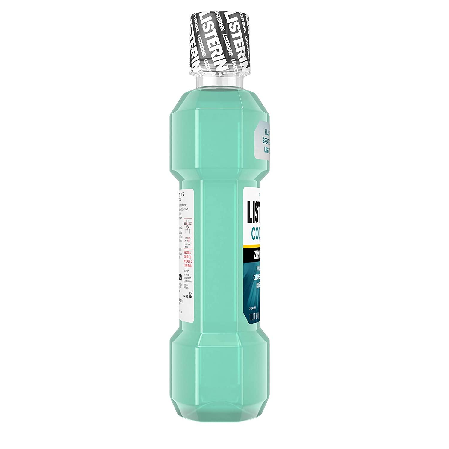 Listerine Zero Alcohol Mouthwash 1L - Cool Mint Formula for Bad Breath ...