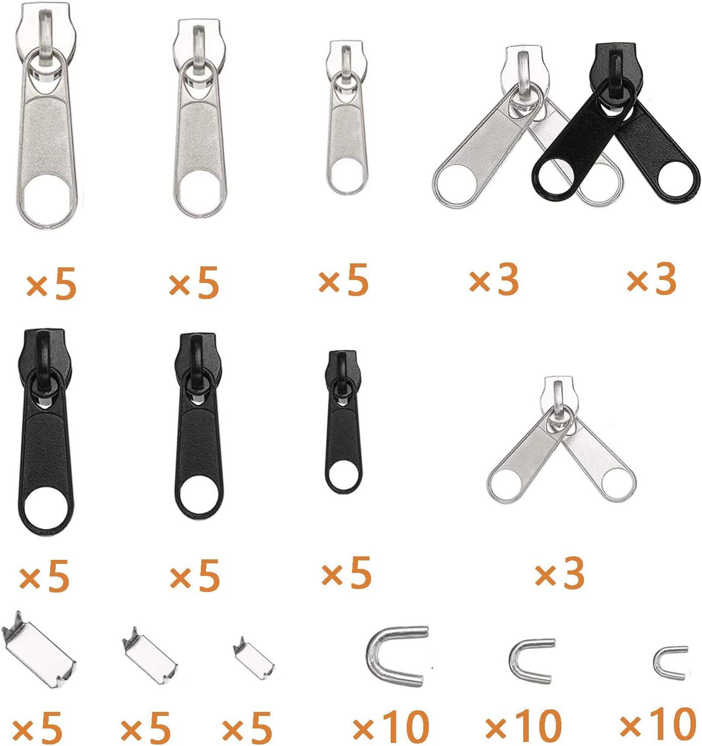 85 Pcs Zipper Repair Kit with Install Pliers Tool - For Clothing Bags ...