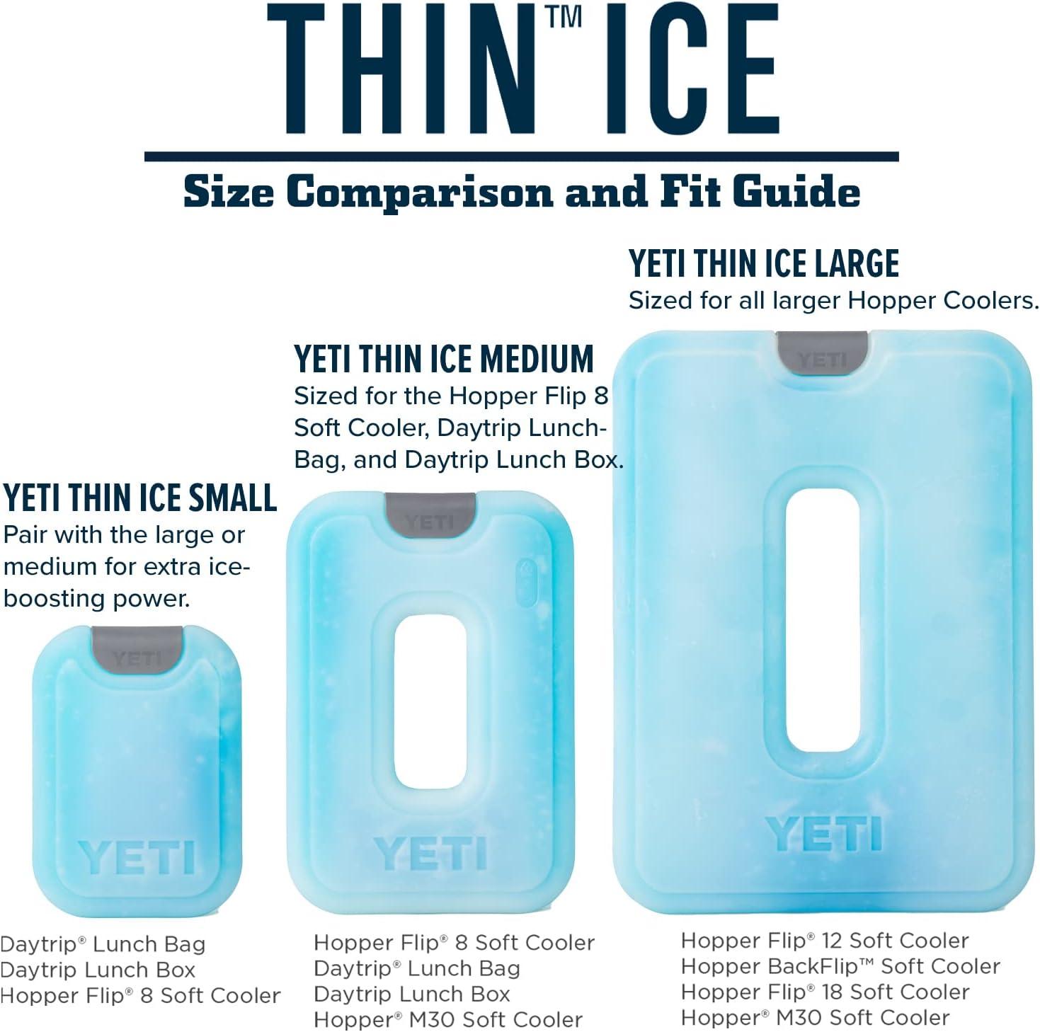 YETI Thin ICE Large Reusable Cooler Ice Pack - Refreezable, Long ...