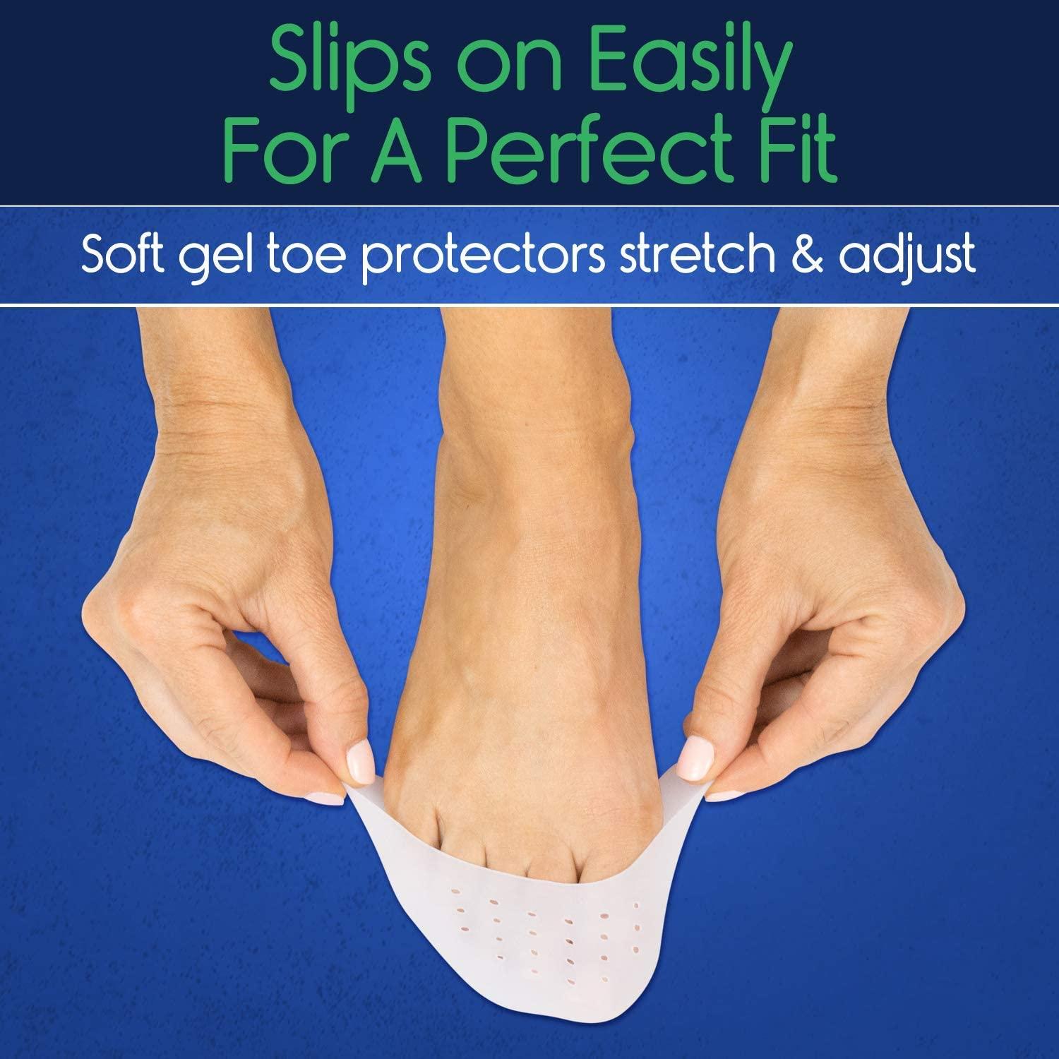 Vivesole Toe Pouches 4 PCS - Silicone Gel Sock Pads for Big Toe ...