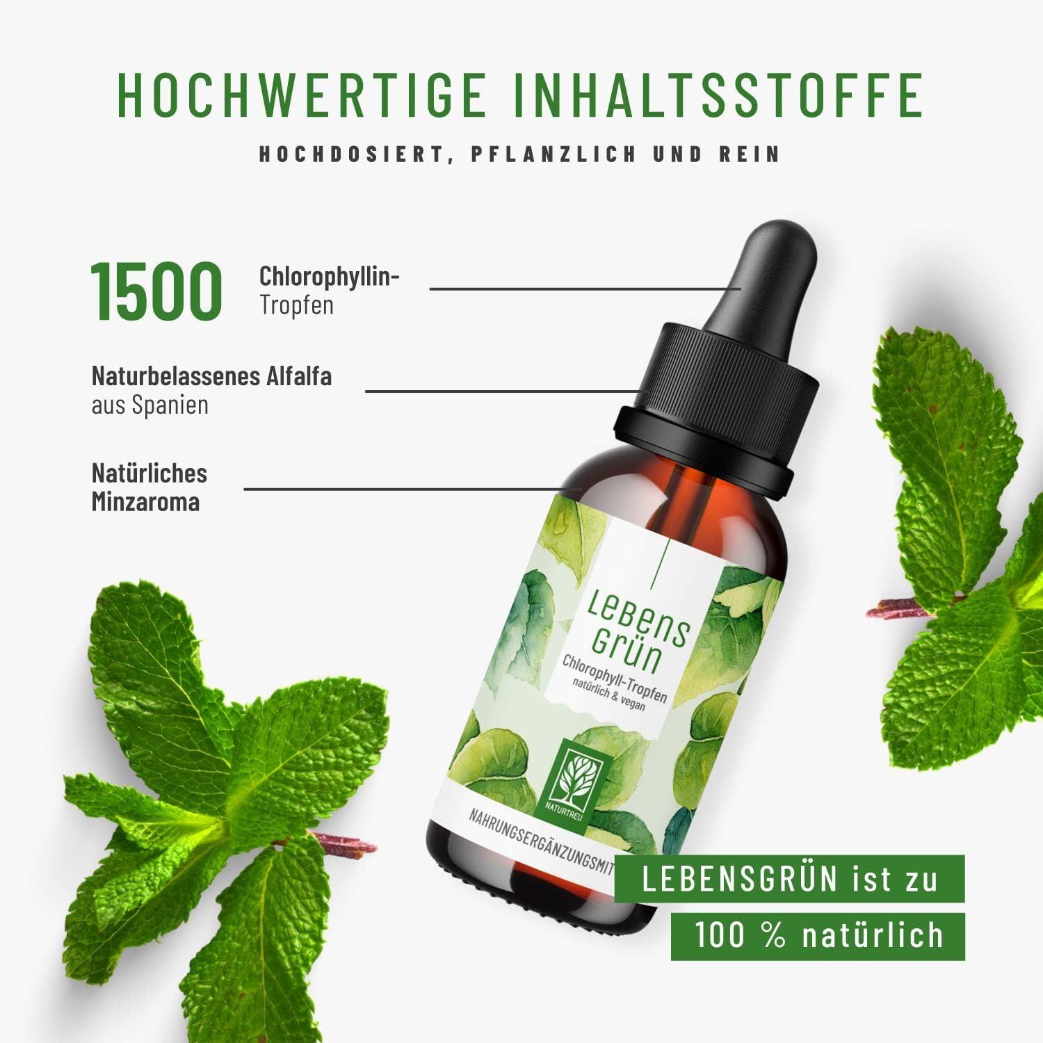 Lifelong Alfalfa Chlorophyll Liquid 50ml - 200mg Daily Dose - Vegan ...
