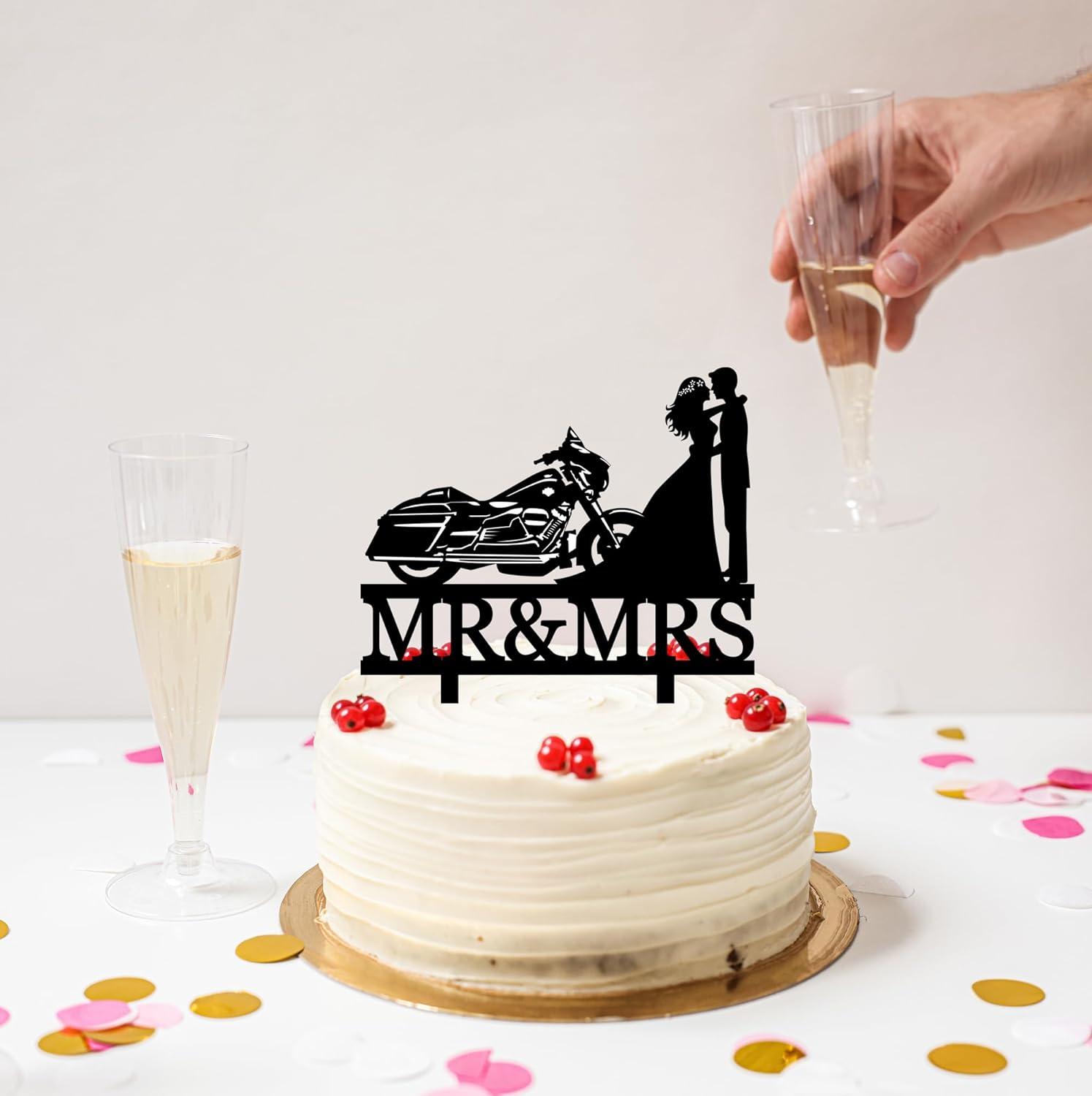 Street Glide Motorcycle Wedding Cake Topper Ride with Me Forever Cake ...